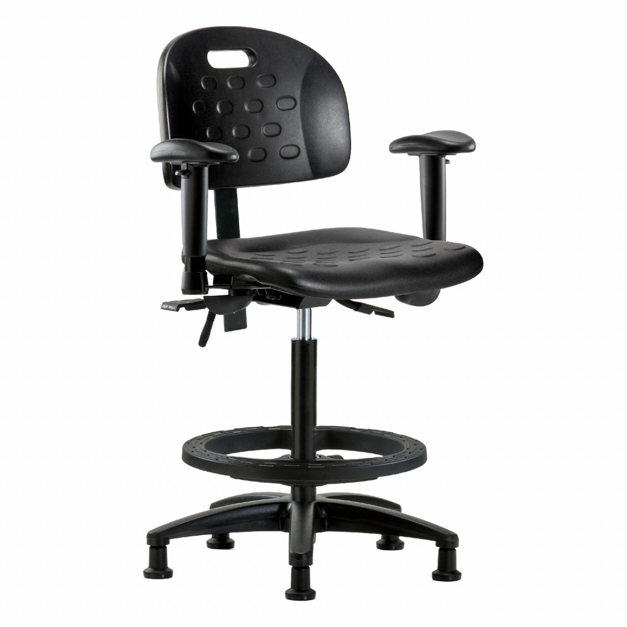 Polyurethane, Arms Included, Ergonomic Chair - 359H79|BR-HPHBCH-RG-T0 ...