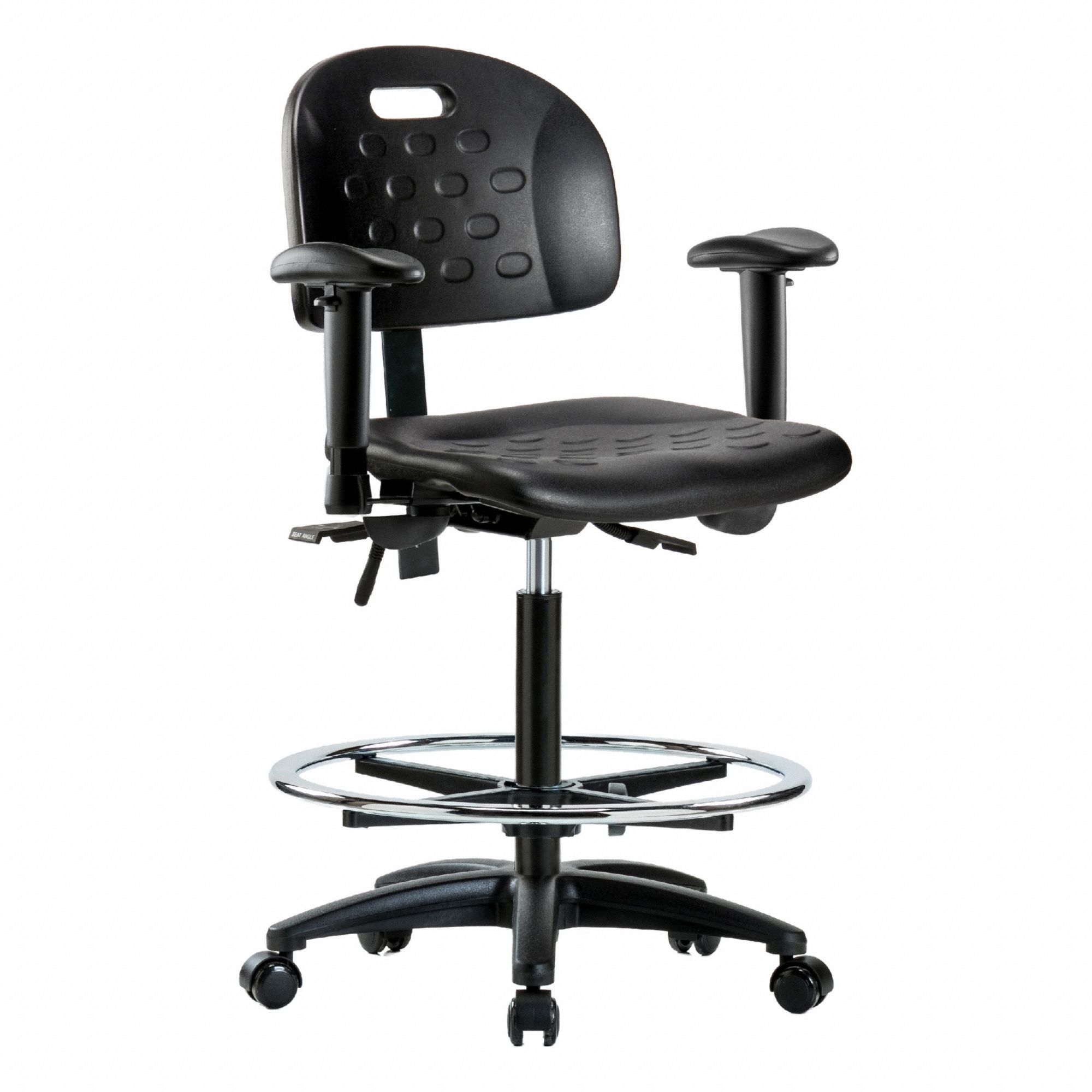 Polyurethane, Arms Included, Ergonomic Chair - 359H76|BR-HPHBCH-RG-T0 ...