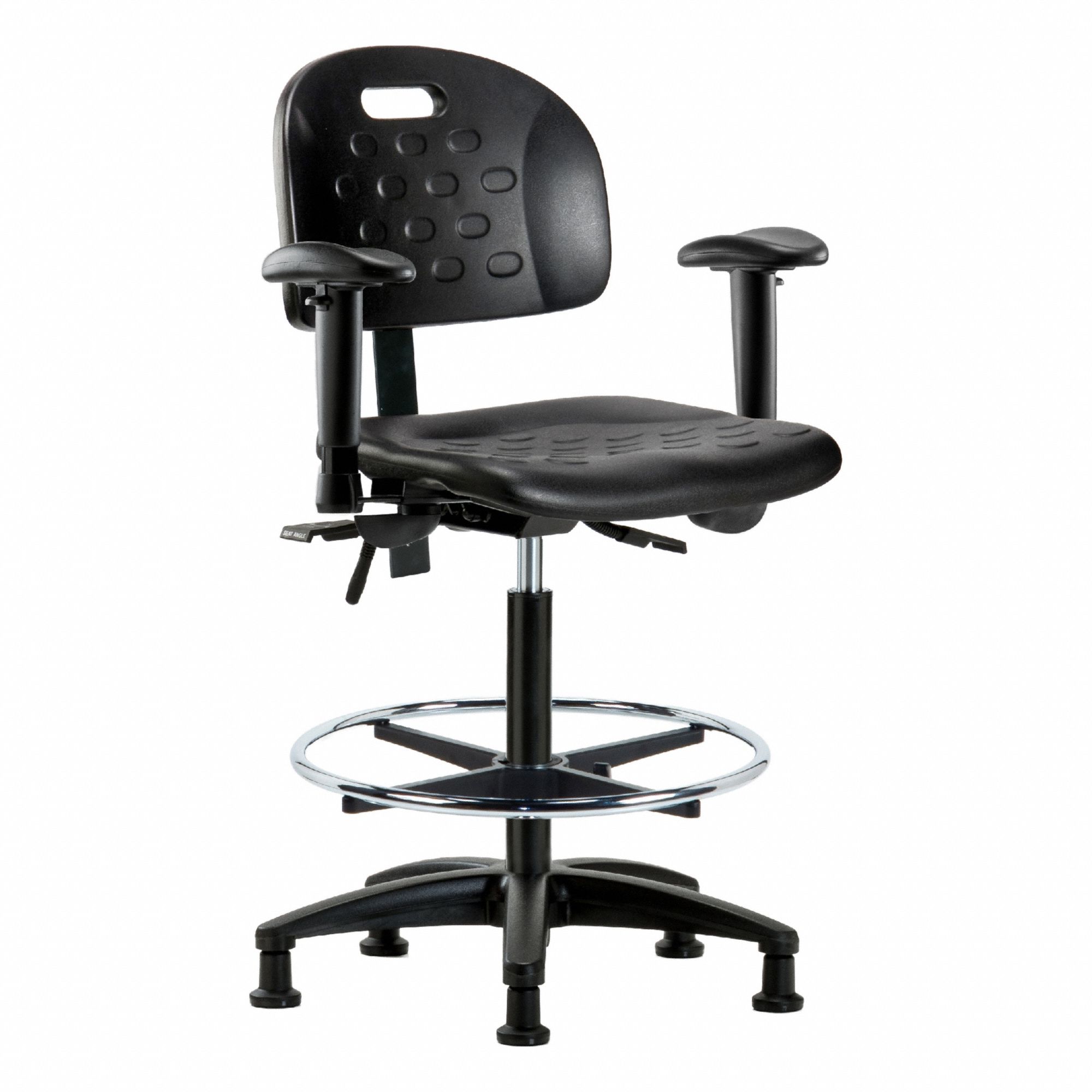 Polyurethane, Arms Included, Ergonomic Chair - 359H69|BR-HPHBCH-RG-T1 ...