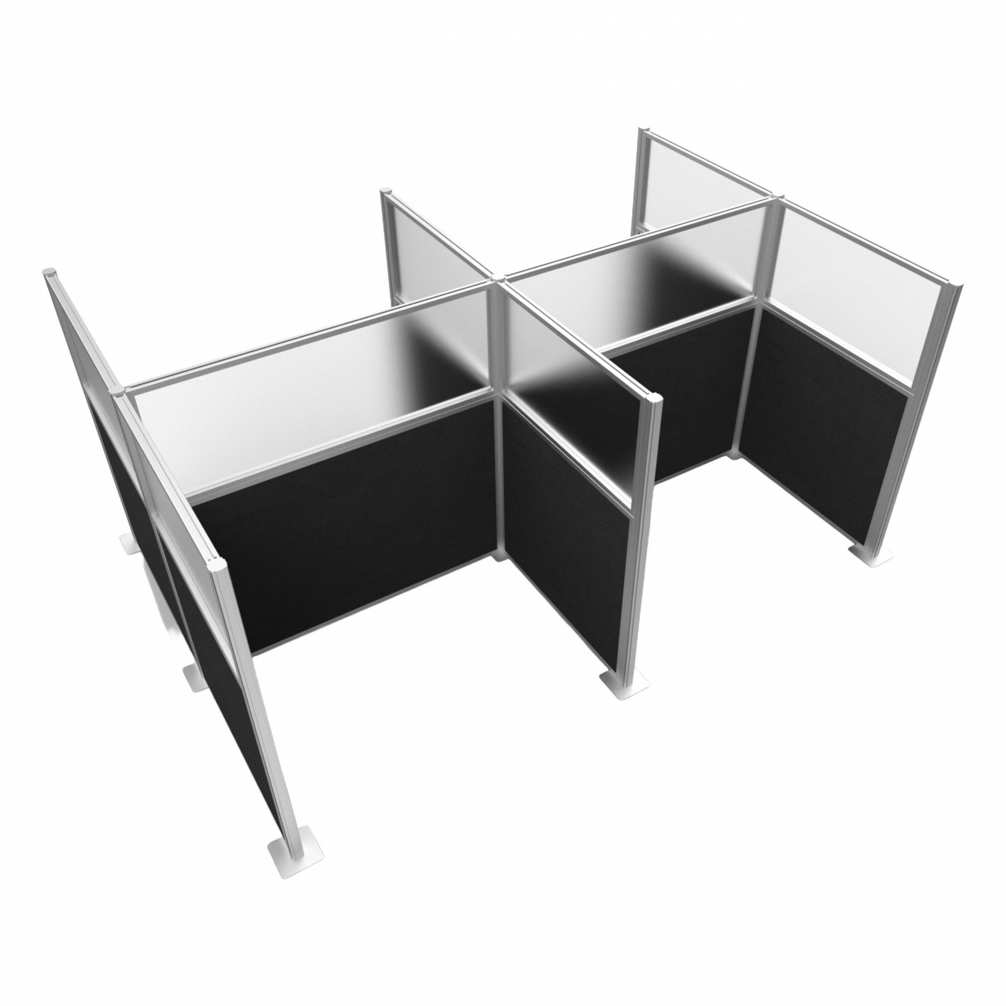 VERSARE, 72 in Overall Ht, 48 in_72 in Overall Wd, Cubicle Kit - 875KD3 ...