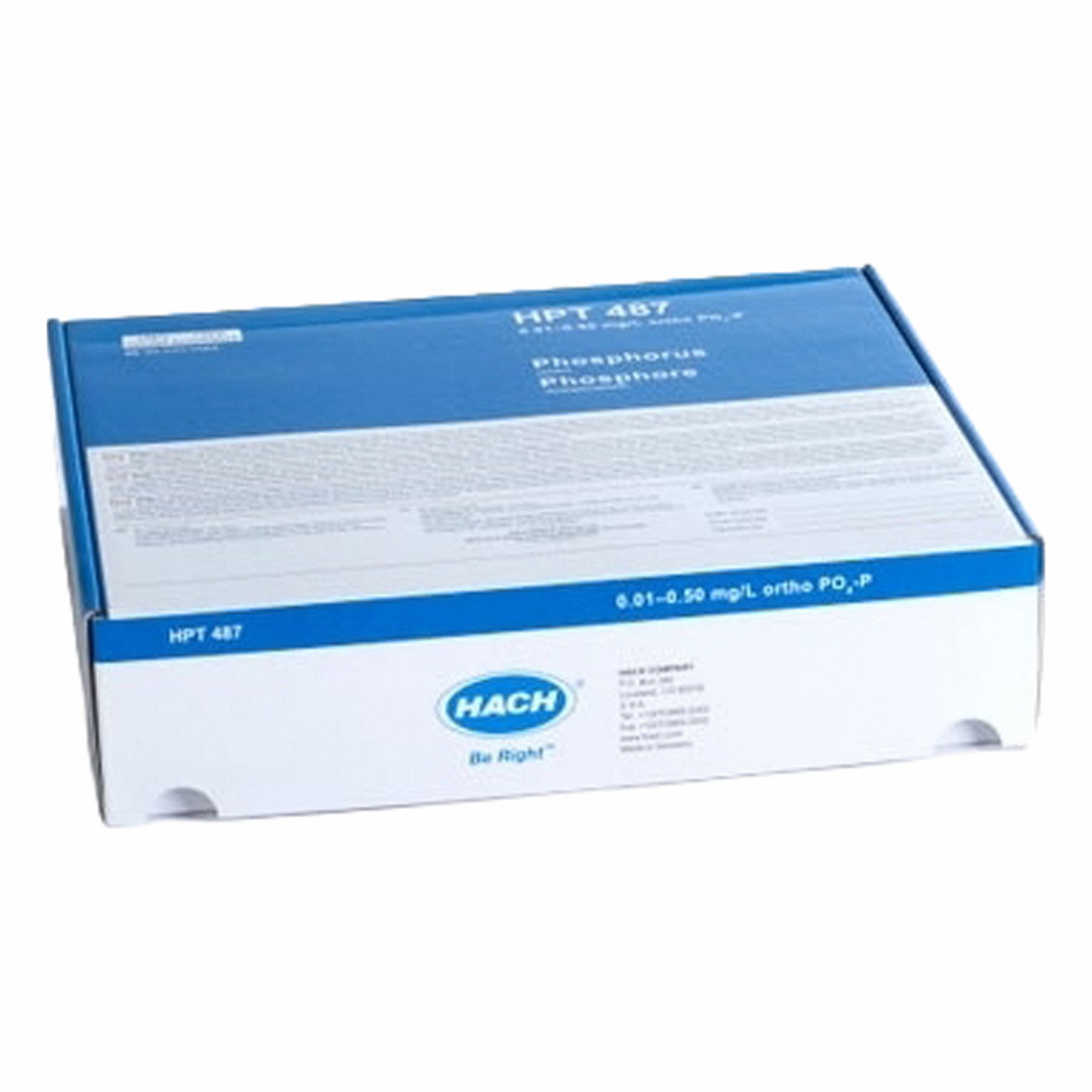 HACH, 0.01 to 0.5 mg/L PO₄-P, HPT487, Phosphorus Reactive Vial Test ...