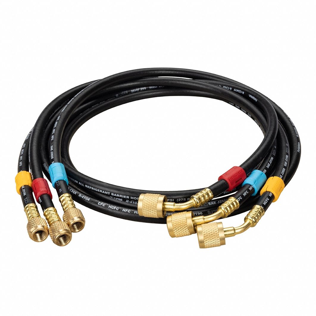 FIELDPIECE, 5 ft Lg, 45° Angle, Hose Set - 819P32|HR3L - Grainger