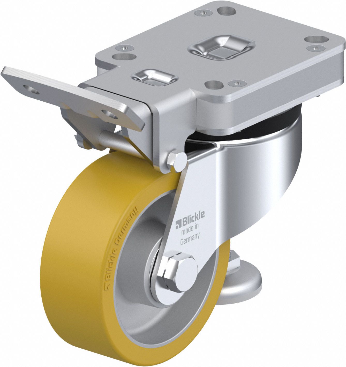 BLICKLE, Polyurethane Tread, Steel, Plate Caster - 852X81|887636 - Grainger