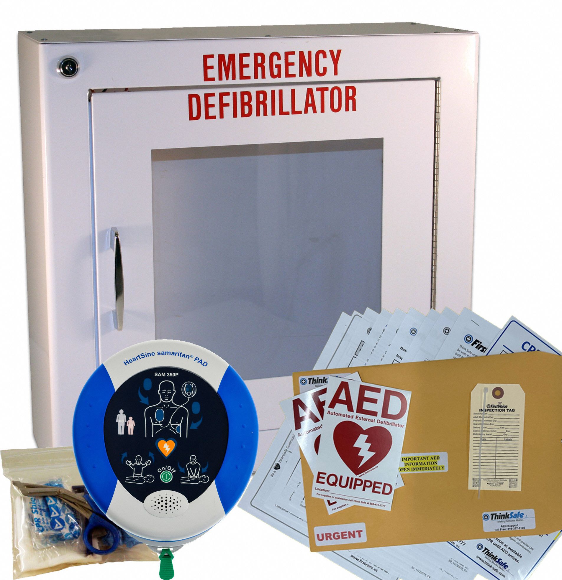 STRYKER HEARTSINE, Samaritan 350P, Wall Cabinet with Alarm, AED Value ...