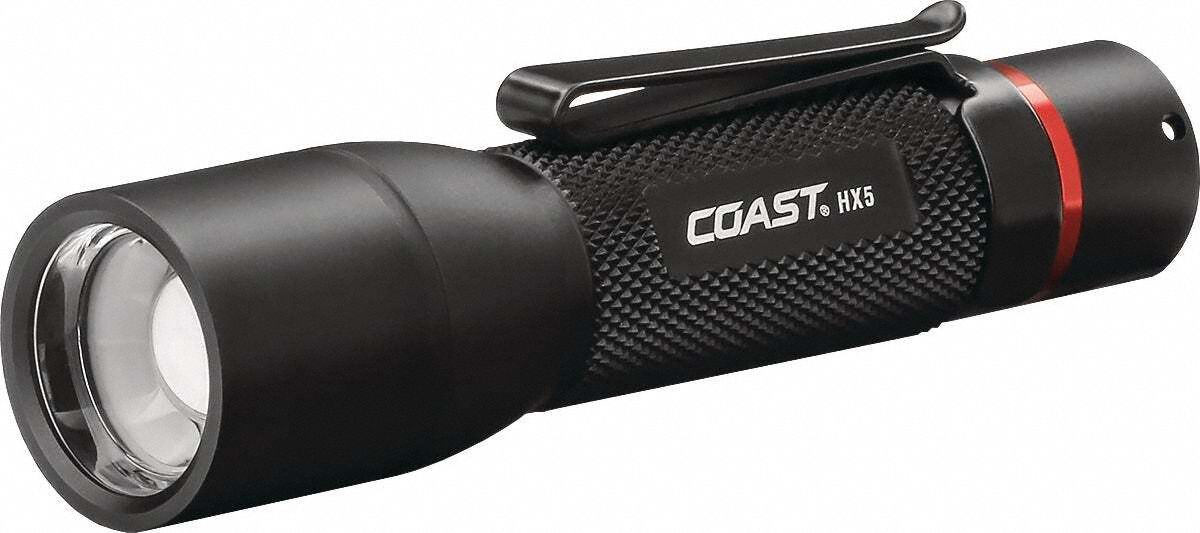 Mini Flashlight,4in,Black,Max Lumens - Grainger