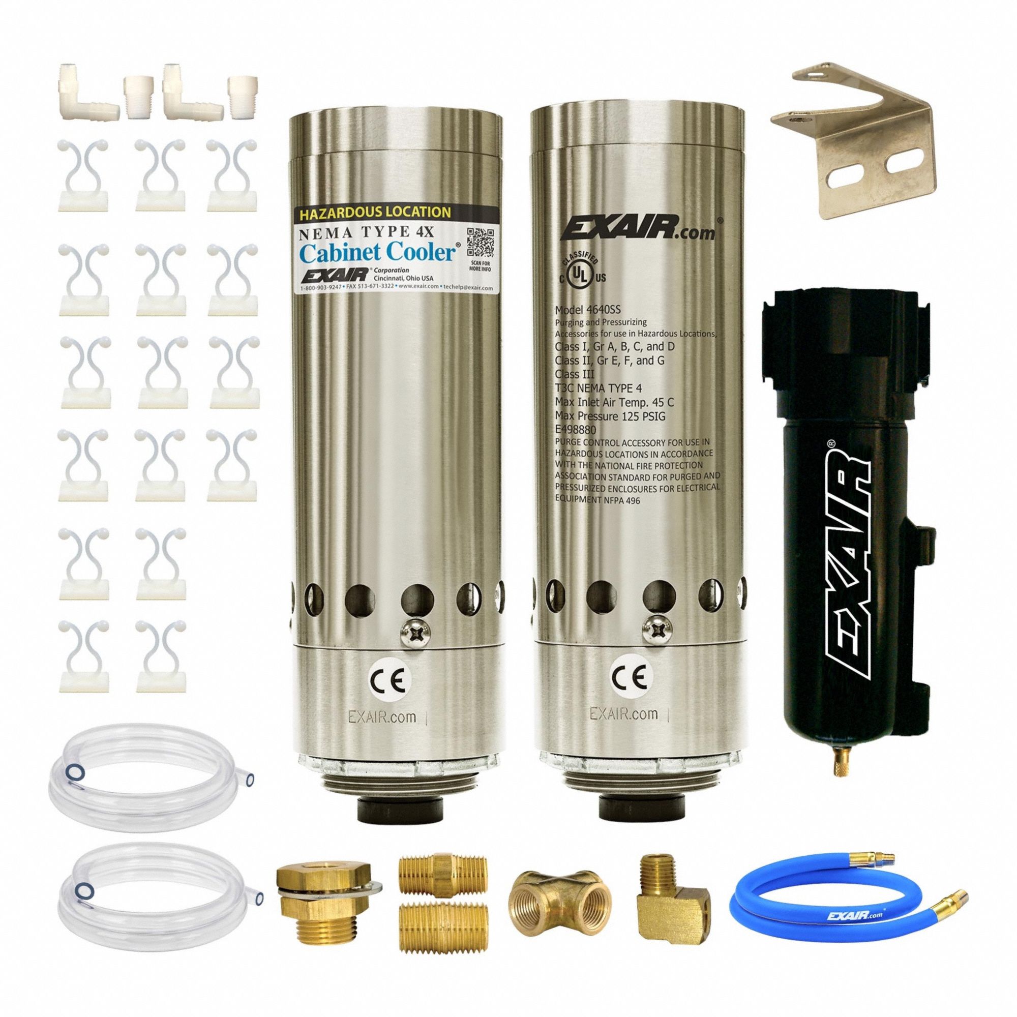 EXAIR, NEMA 4X, 50 scfm Max Flow Rate, Vortex Cooler Kit - 911RP8 ...