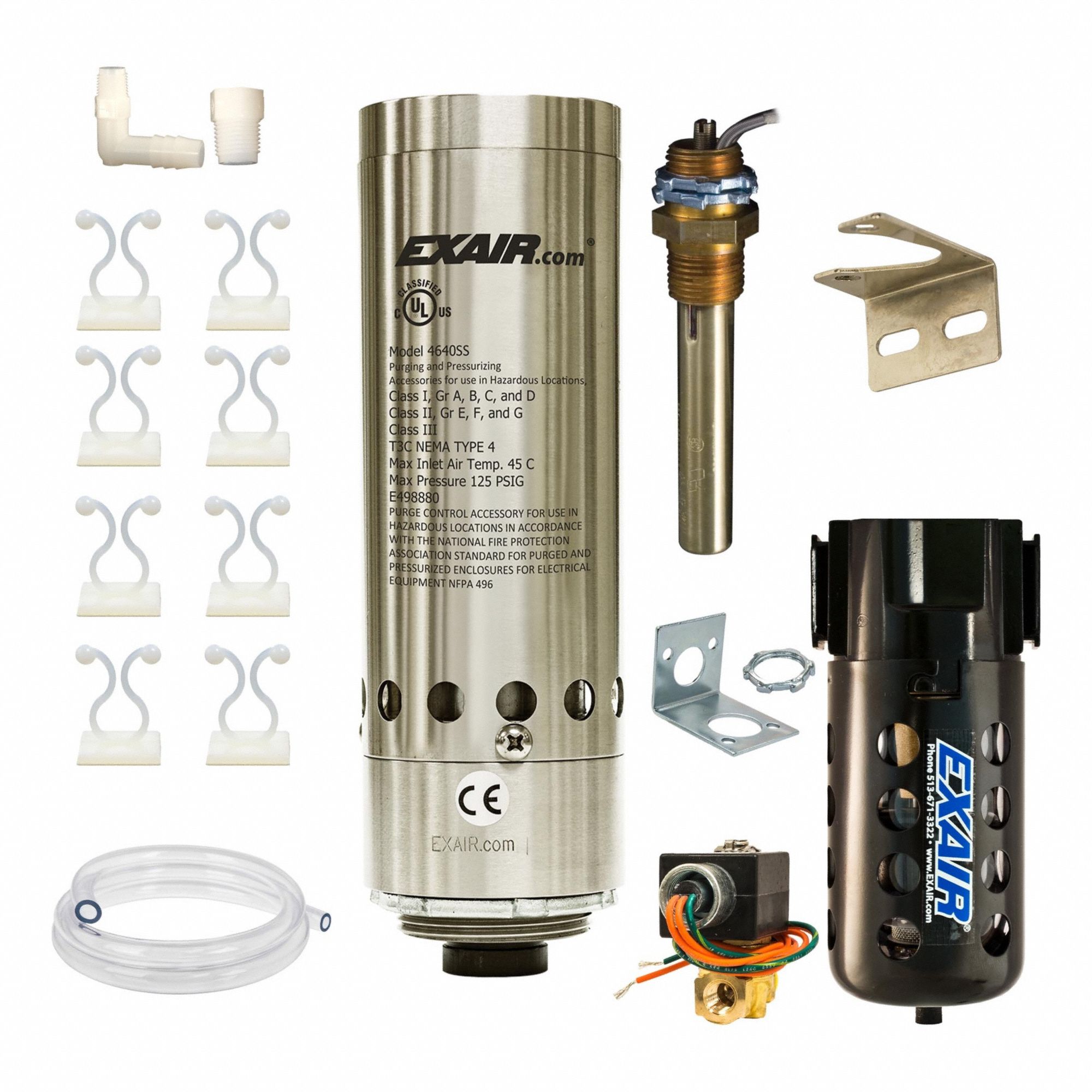 EXAIR, NEMA 4, 15 scfm Max Flow Rate, Vortex Cooler Kit - 911RN6|HZ4815 ...