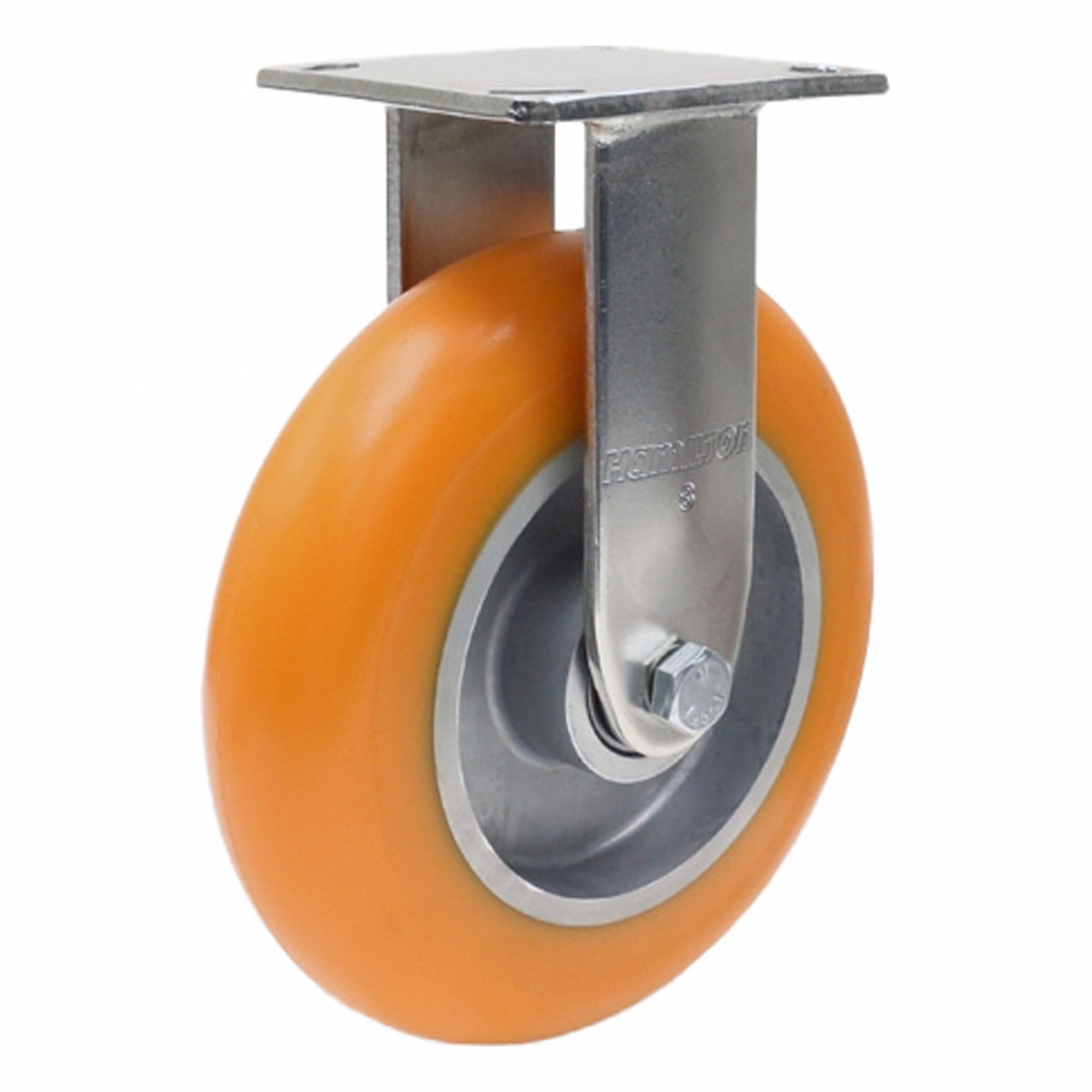 HAMILTON, Debris-Resistant/Maint Free/Quiet-Roll, Rigid, Plate Caster ...