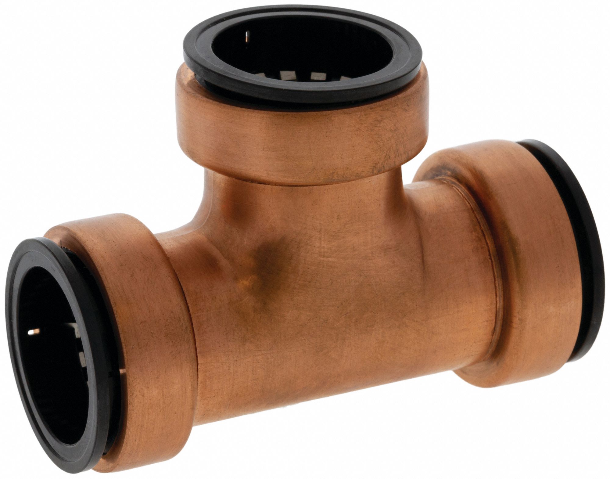 NIBCO, 1 in OD x 1 in OD x 1 in OD Size, Copper, Push-Fit Tee Fitting ...