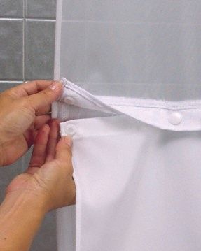 HOOKLESS, HBH40SL0157AM, Plastic, Polyester white snap liner,70x57 ...