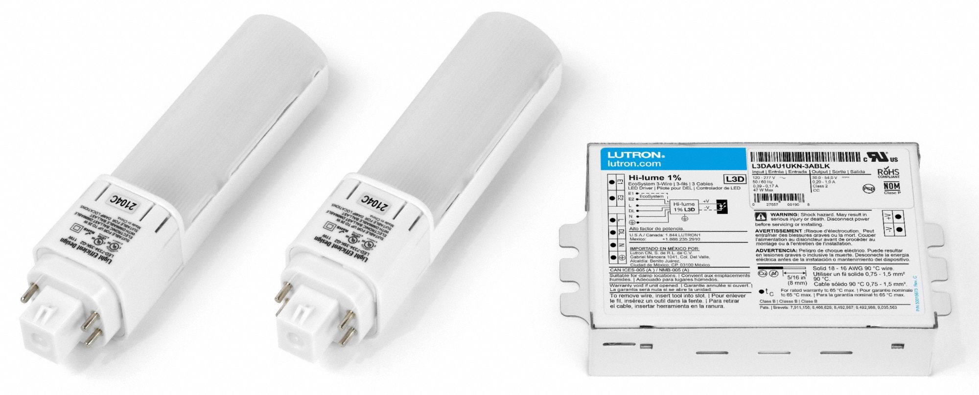 LUTRON, Hi-Lume 3-Wire, CFL, Retrofit Kit - 806PH7|3LDHCF-2K35-12 ...