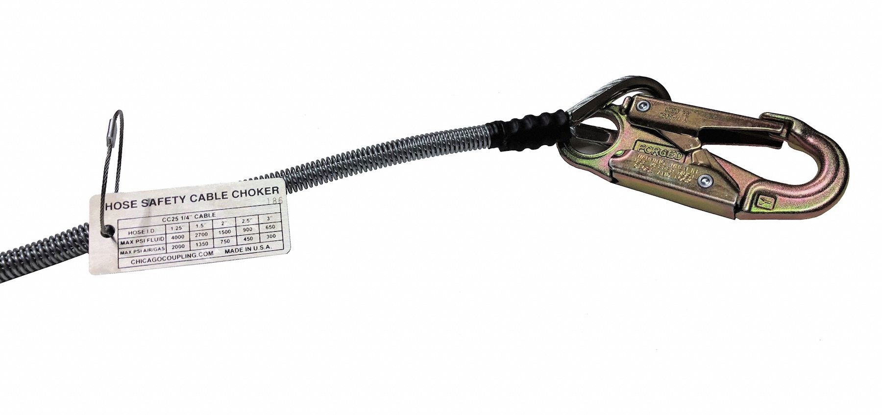 Hose to Tool, 3/4 in Max Hose Size, Hose Choker Cable - 801U44|CC094-SH ...