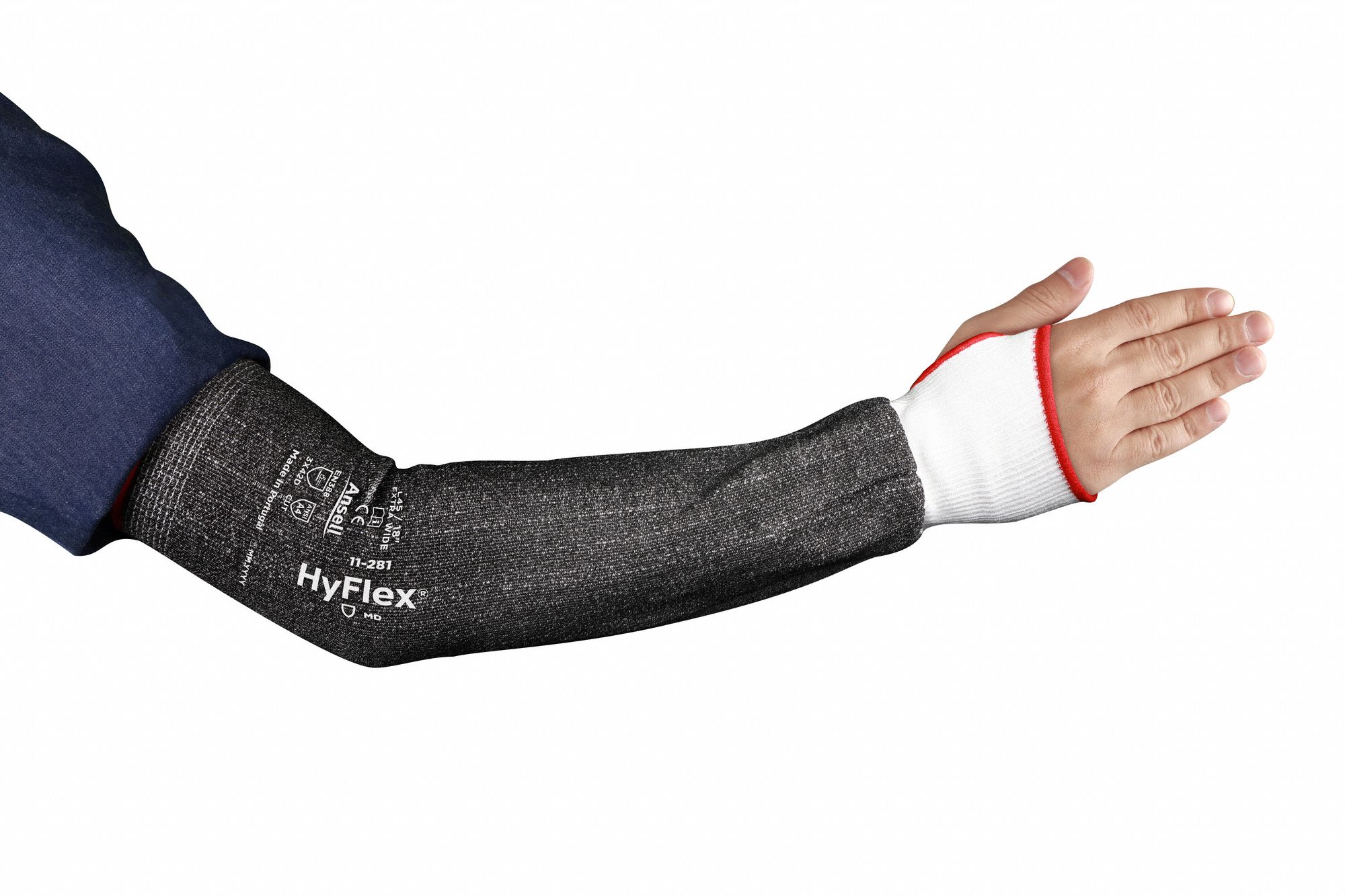 HYFLEX, ANSI/ISEA Cut Level A4, Intercept™ ( 15 ga ) with Cut-Resistant, Knit Sleeve - 819Y64|11 ...