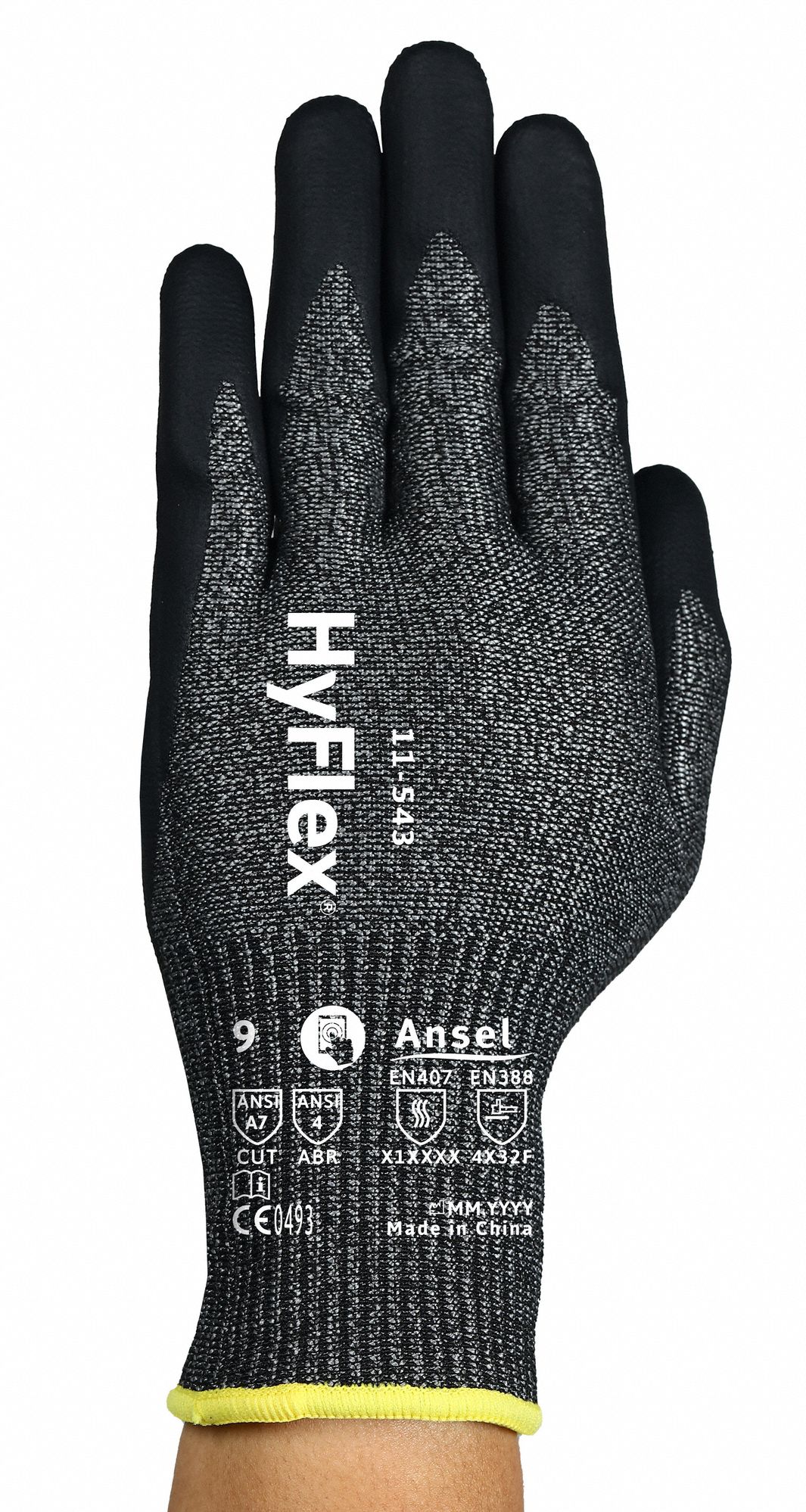 HYFLEX, XS ( 6 ), ANSI Cut Level A7, Cut-Resistant Gloves - 811CY0 ... HYFLEX, XS ( 6 ), ANSI Cut Level A7, Cut-Resistant Gloves - 811CY0 ...