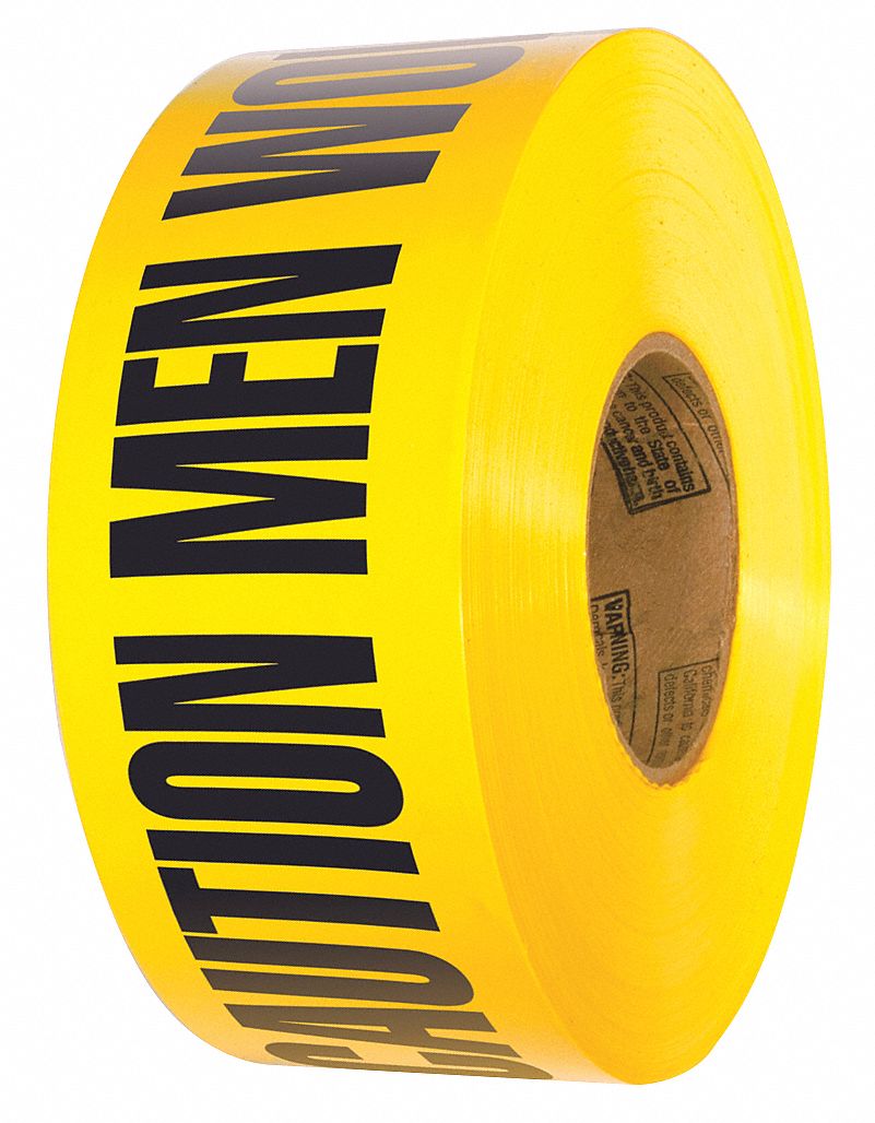 INCOM MANUFACTURING BARRICADE TAPE, CAUTION MEN WORKING, YELLOW, 1000 X ...