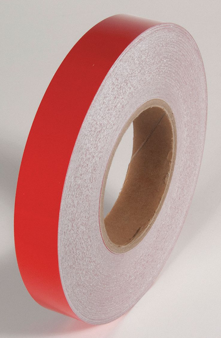 INCOM MANUFACTURING REFLECTIVE TAPE,RED,150 FT. L X 1 IN. W - Marking ...