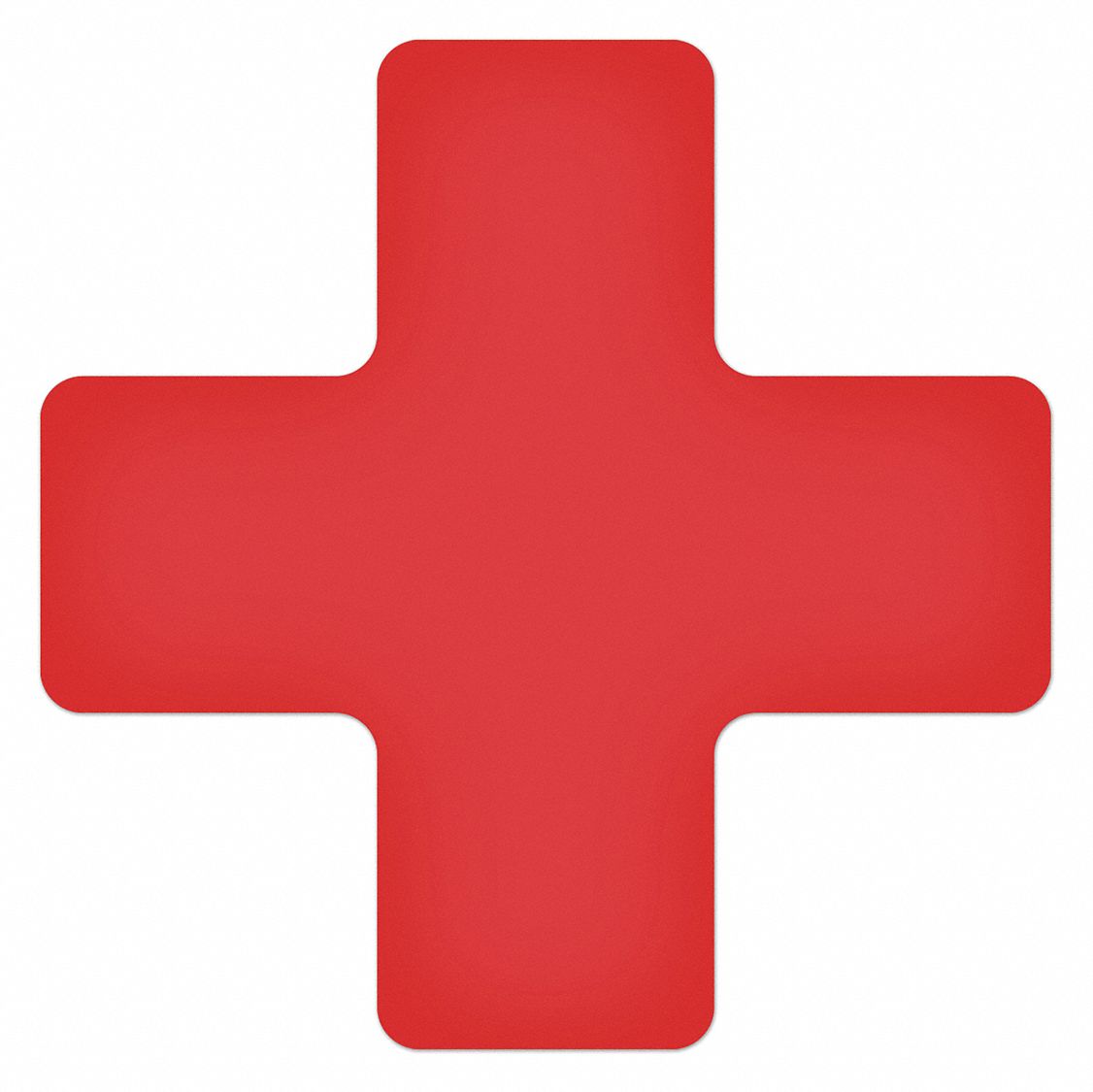 INCOM MANUFACTURING TAPE, FLOOR MARKING, PLUS SIGN SHAPE, RED, 6 X 6 IN ...