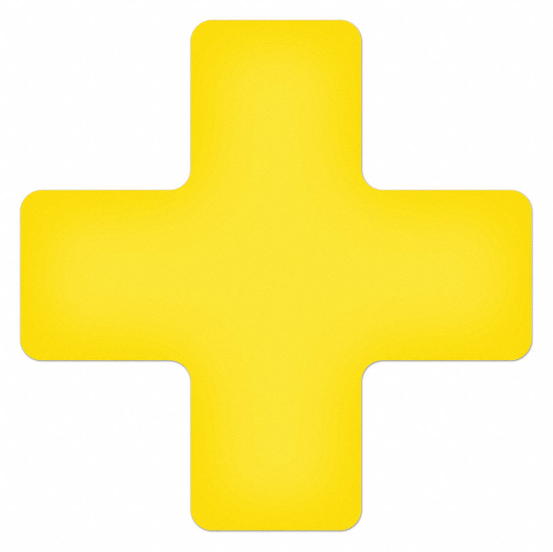 INCOM MANUFACTURING TAPE, FLOOR MARKING, PLUS SIGN SHAPE, YELLOW, 6 X 6 ...