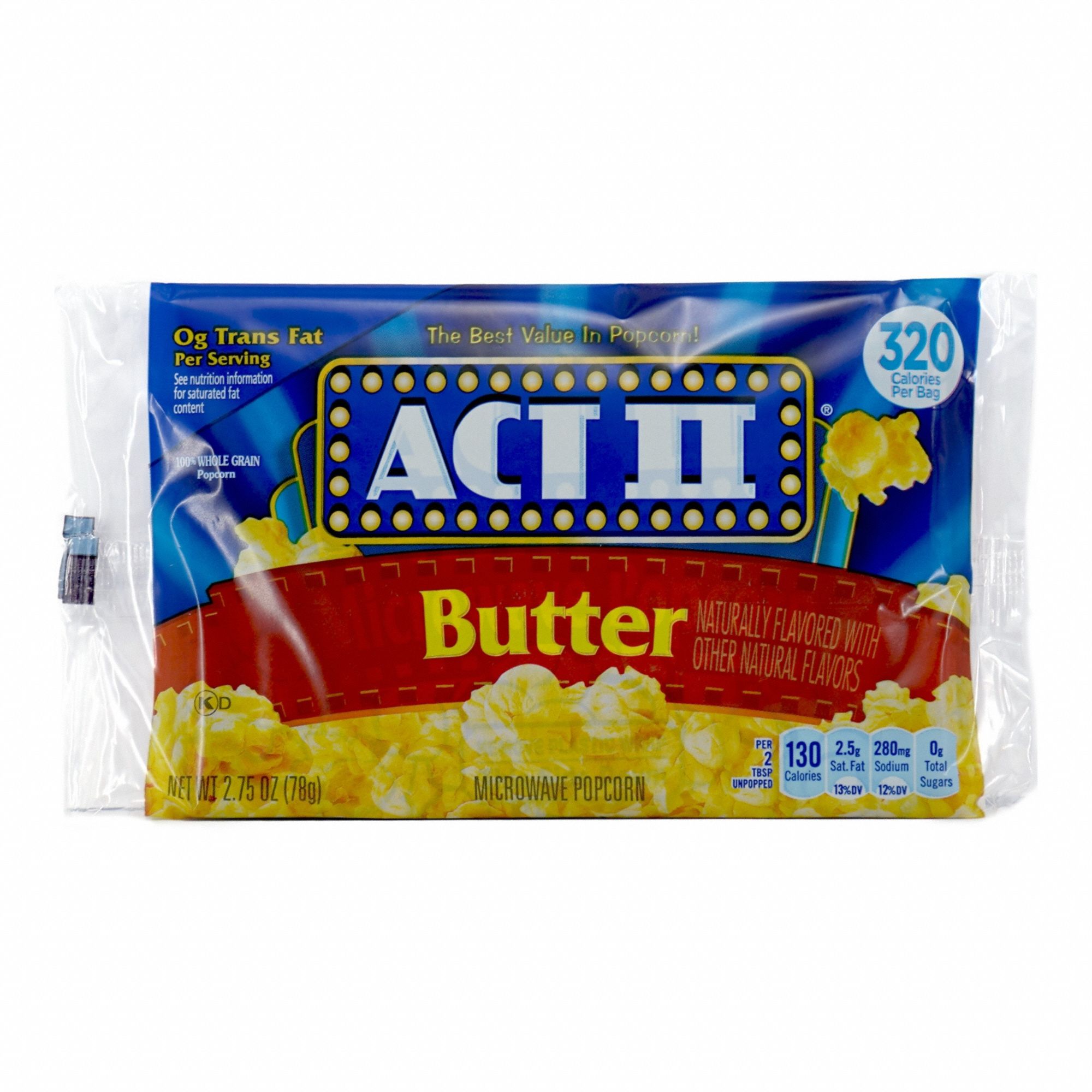 ACT II, Butter, 2.75 oz Item Size, Popcorn - 887MZ2|C-PC-BT-36 - Grainger