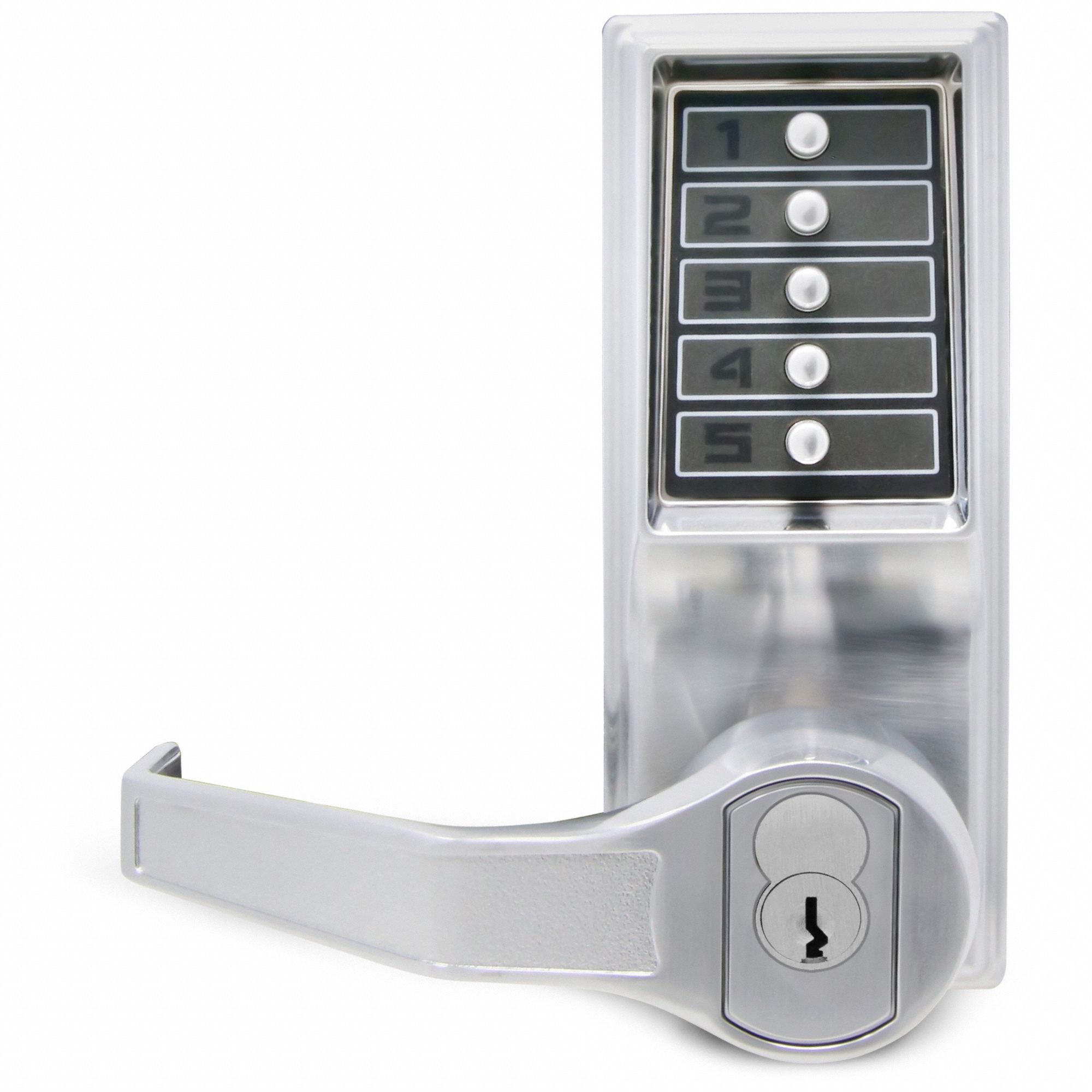 SIMPLEX, ADA Compliant, Chrome, Mechanical Push Button Lockset - 31NG76 ... SIMPLEX, ADA Compliant, Chrome, Mechanical Push Button Lockset - 31NG76 ...