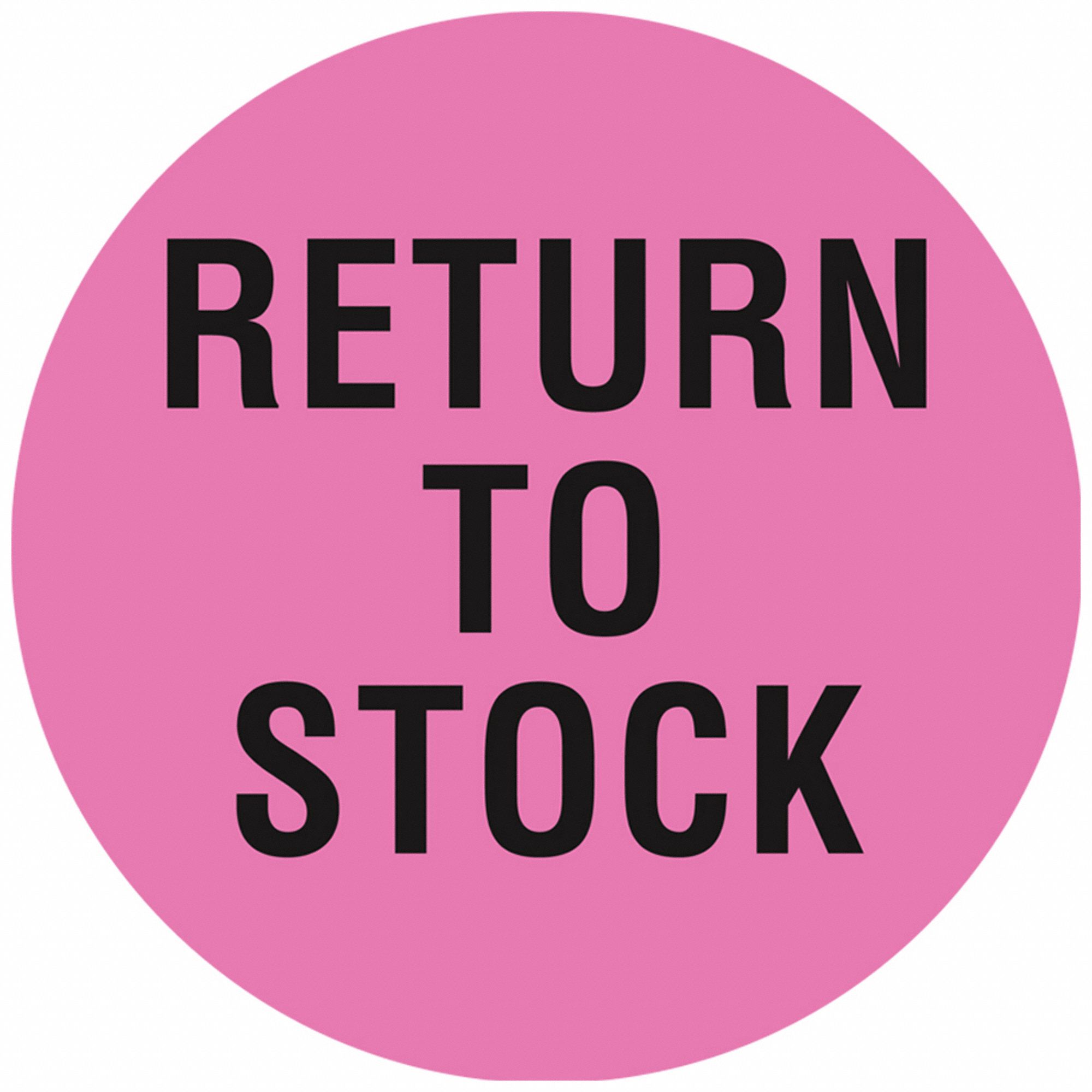 2 in Dia, Pink, Inventory Control Label - 16U944|16U944 - Grainger