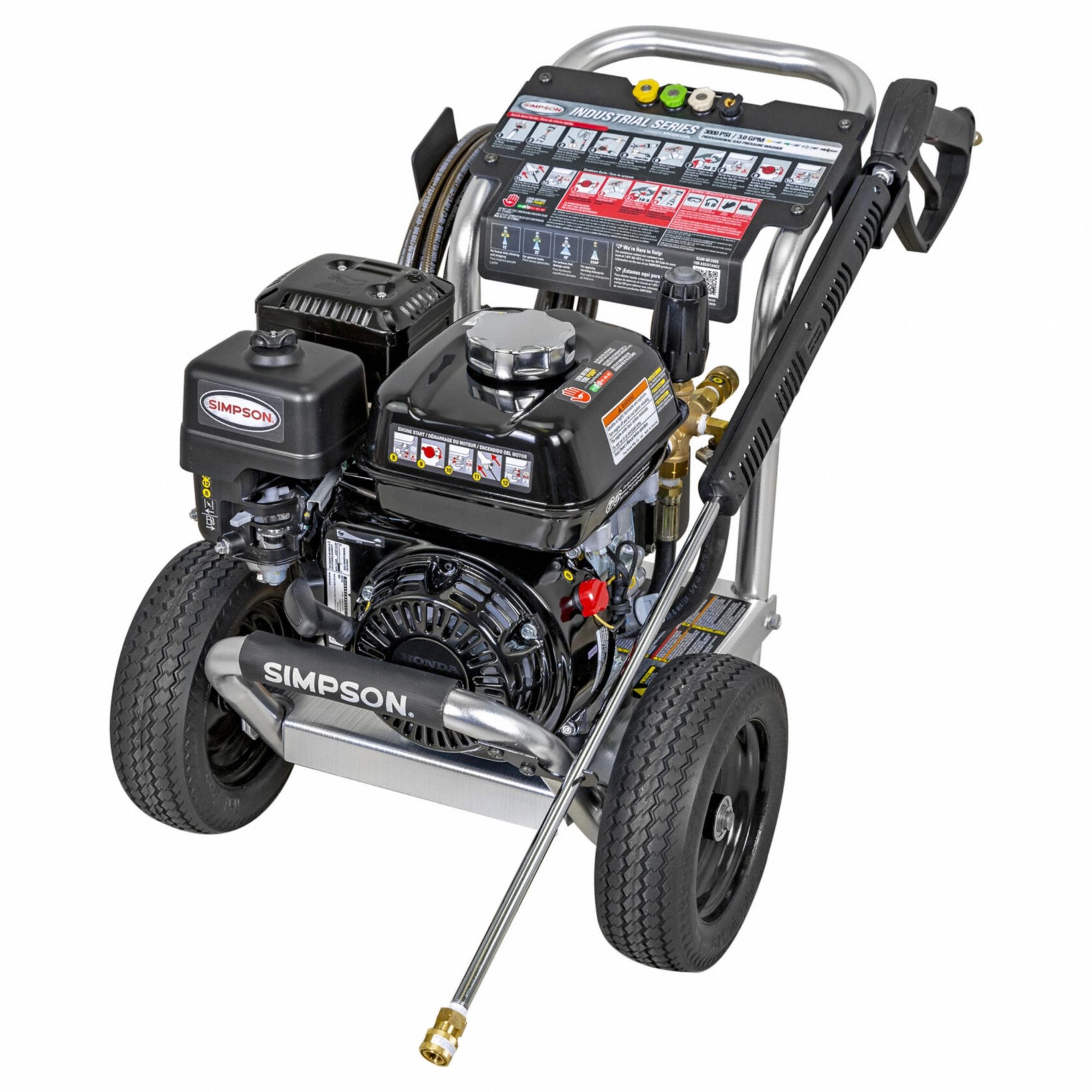 SIMPSON, Heavy Duty, Cart, Gas-Powered Pressure Washer - 819NY7|61095 ...