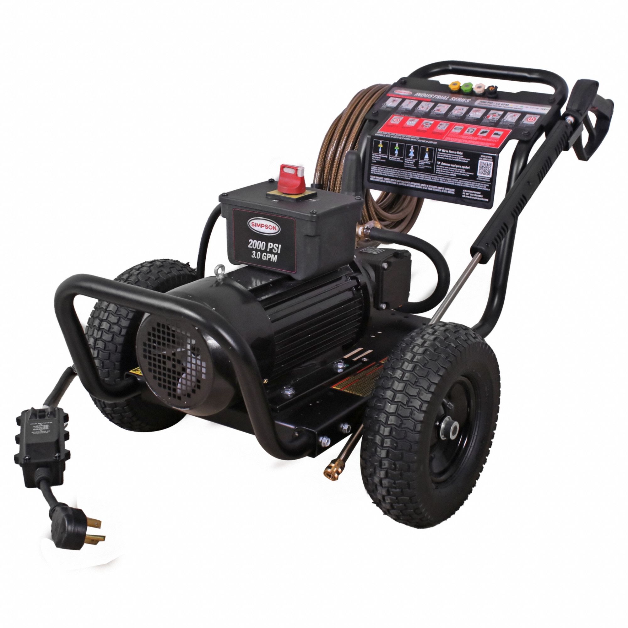 SIMPSON, Cart, 230 V – Single-Phase, Electric Pressure Washer - 819P01 ...