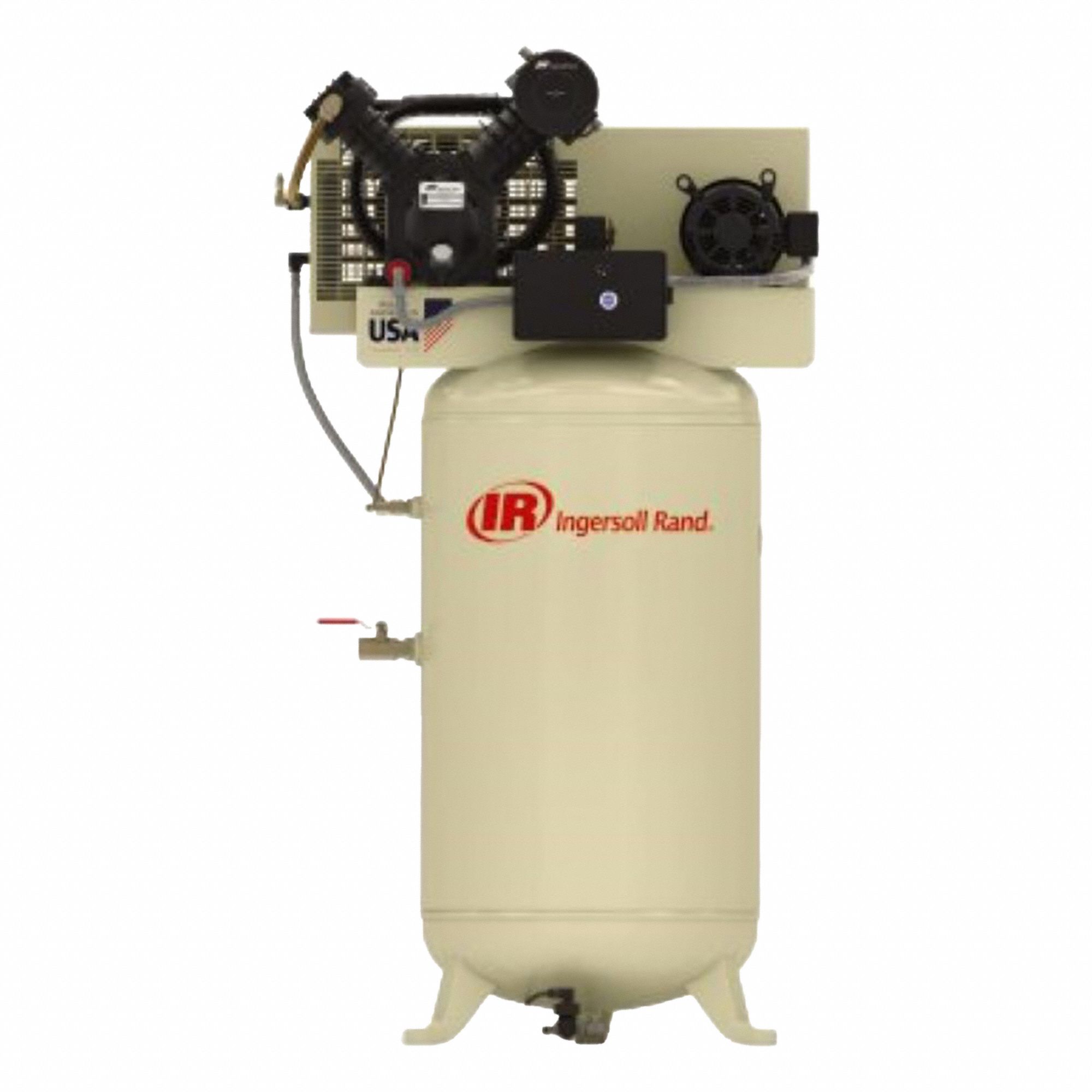 INGERSOLL RAND ELECTRIC AIR COMPRESSOR,5.00 HP,3 PHASE - Stationary ...