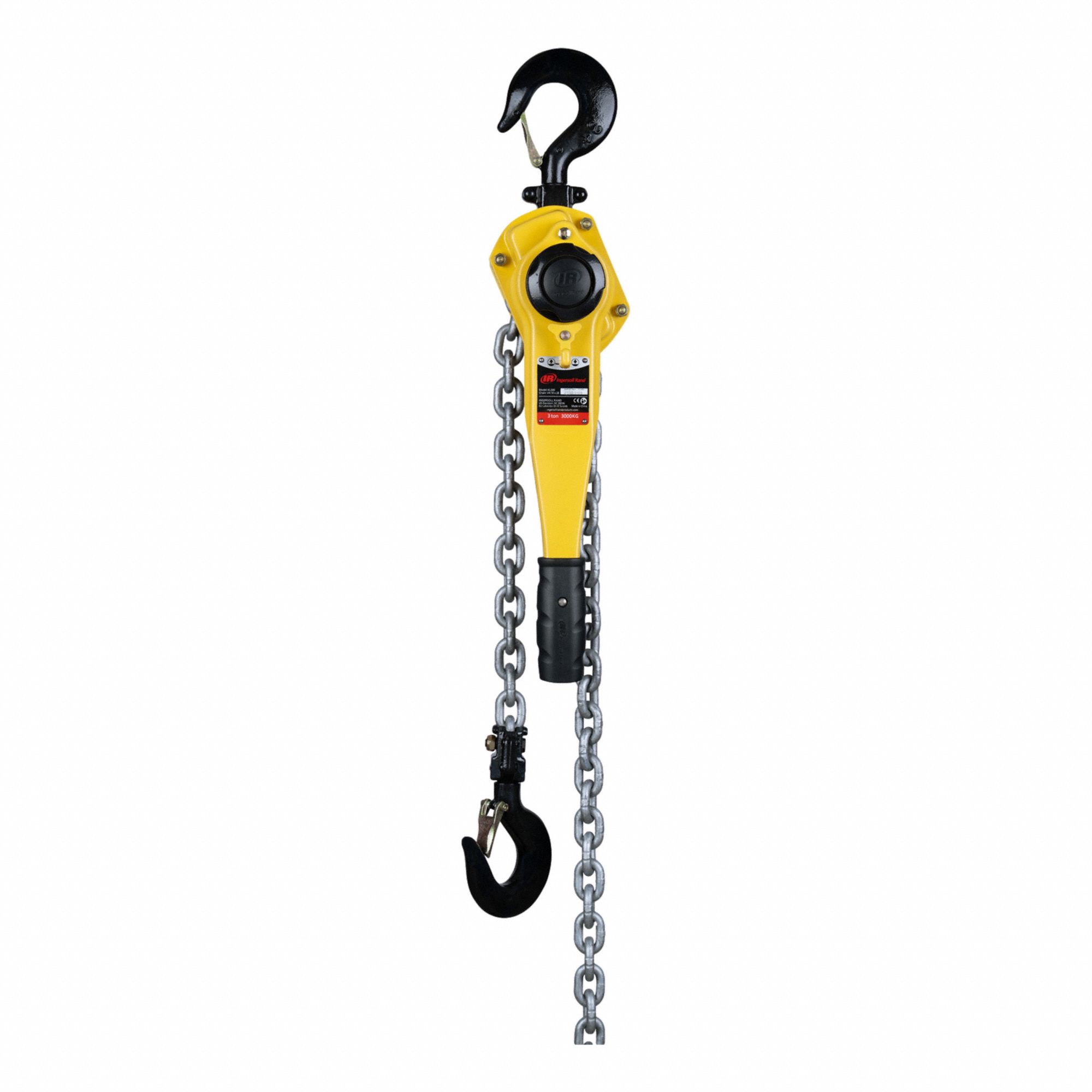 INGERSOLL RAND LEVER/MANUAL CHAIN HOIST, 5 FT L, HOOK MOUNT - 4506 ...