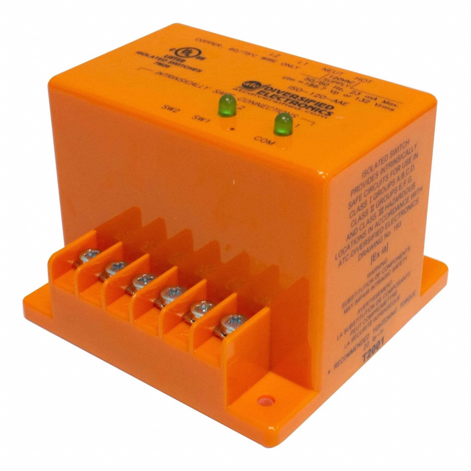 ATC DIVERSIFIED ELECTRONICS, 4 Inputs, 120V AC, Safety Monitoring Relay ...