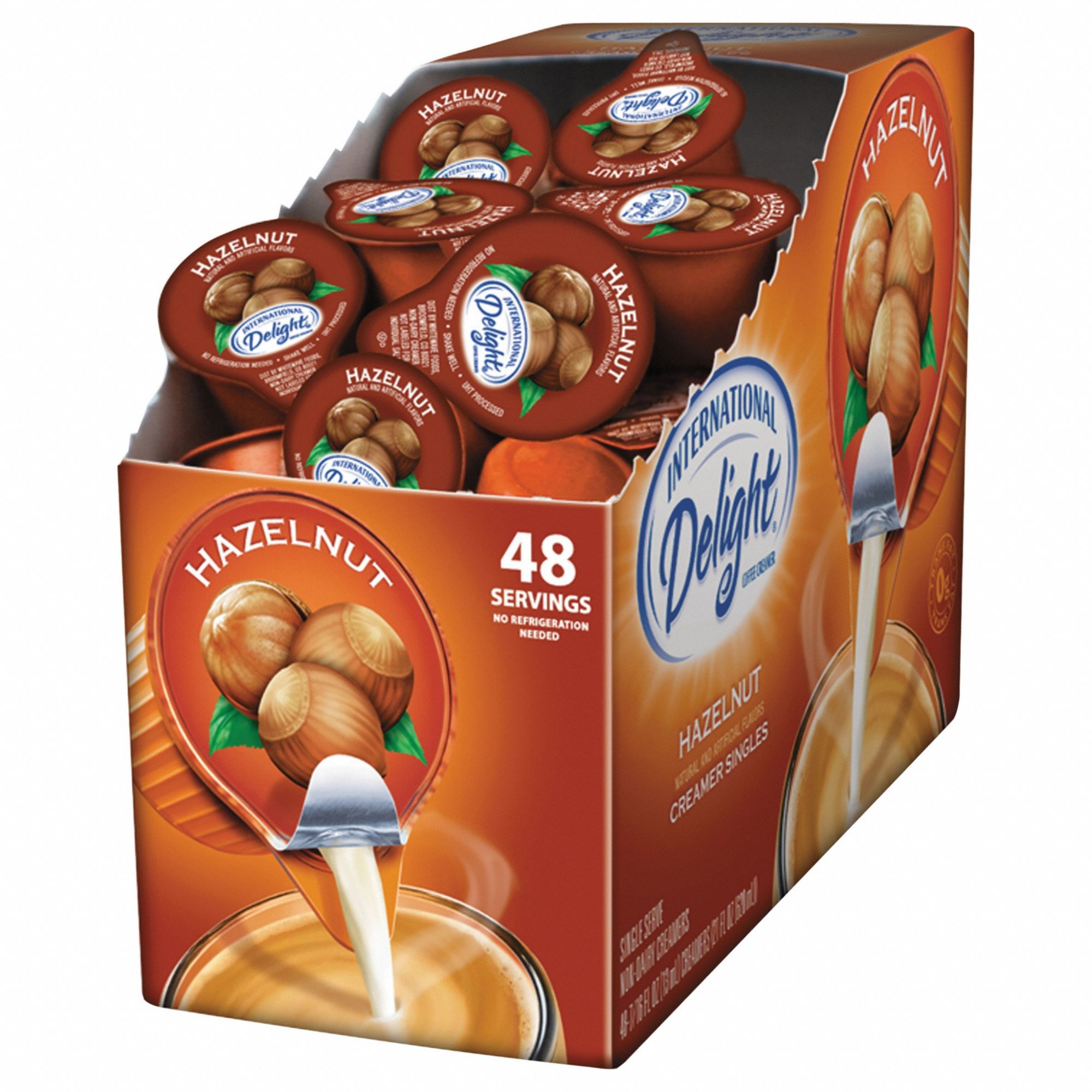 INTERNATIONAL DELIGHT., Hazelnut, 48 Pack Count, Hazelnut Creamer ...