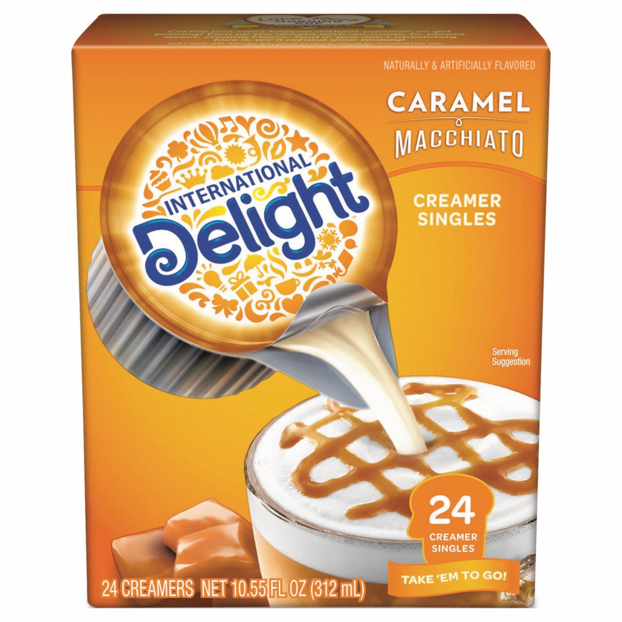 INTERNATIONAL DELIGHT., Caramel Macchiato, 0.5 oz Item Size, Liquid ...