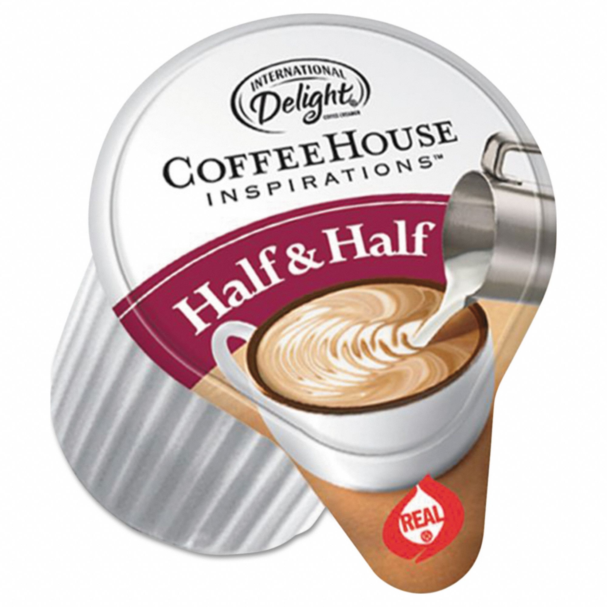 INTERNATIONAL DELIGHT., Half & Half, 0.38 oz Item Size, Liquid Creamer ...