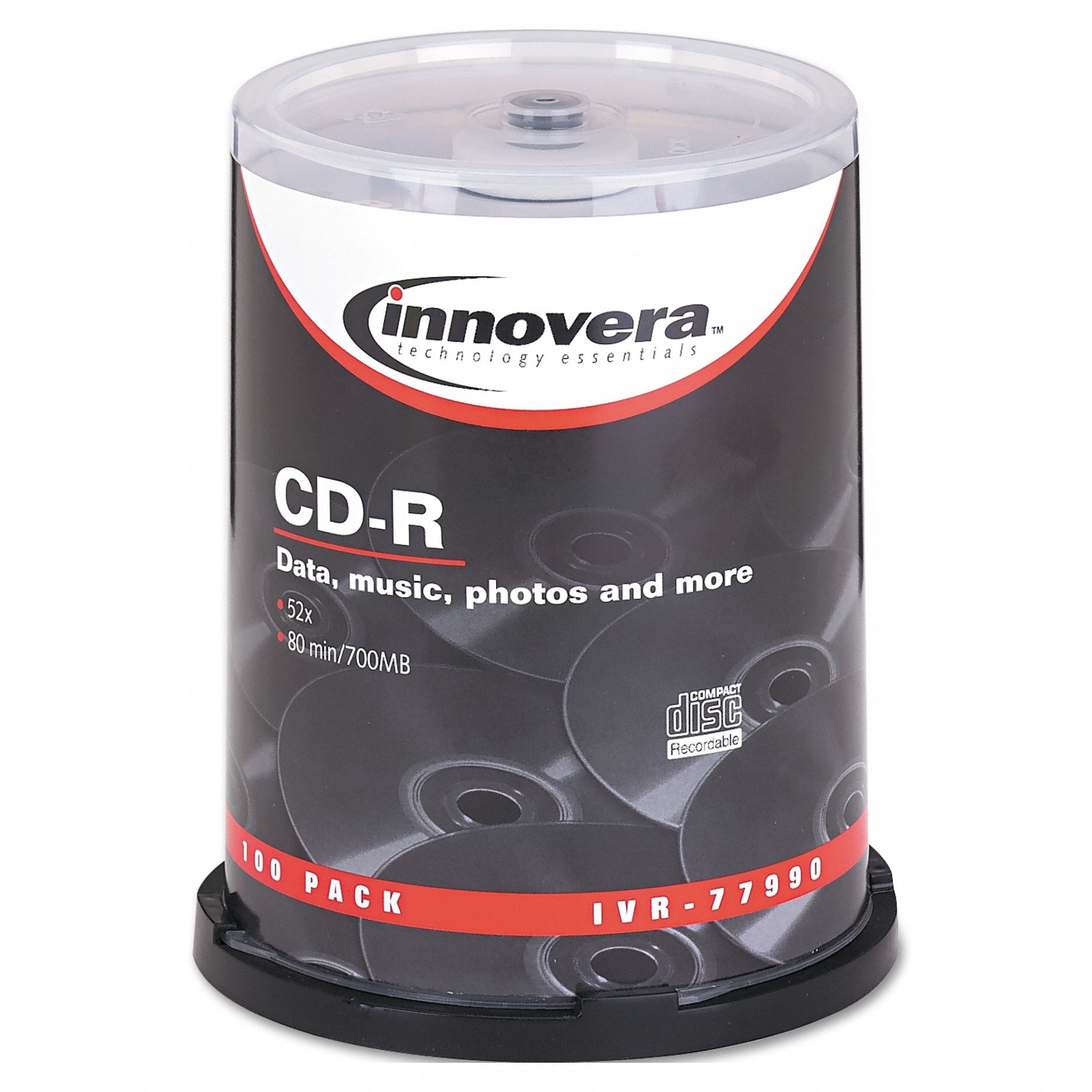 INNOVERA, Write Once, Silver, CD-R Disc - 6PKL7|IVR77990 - Grainger