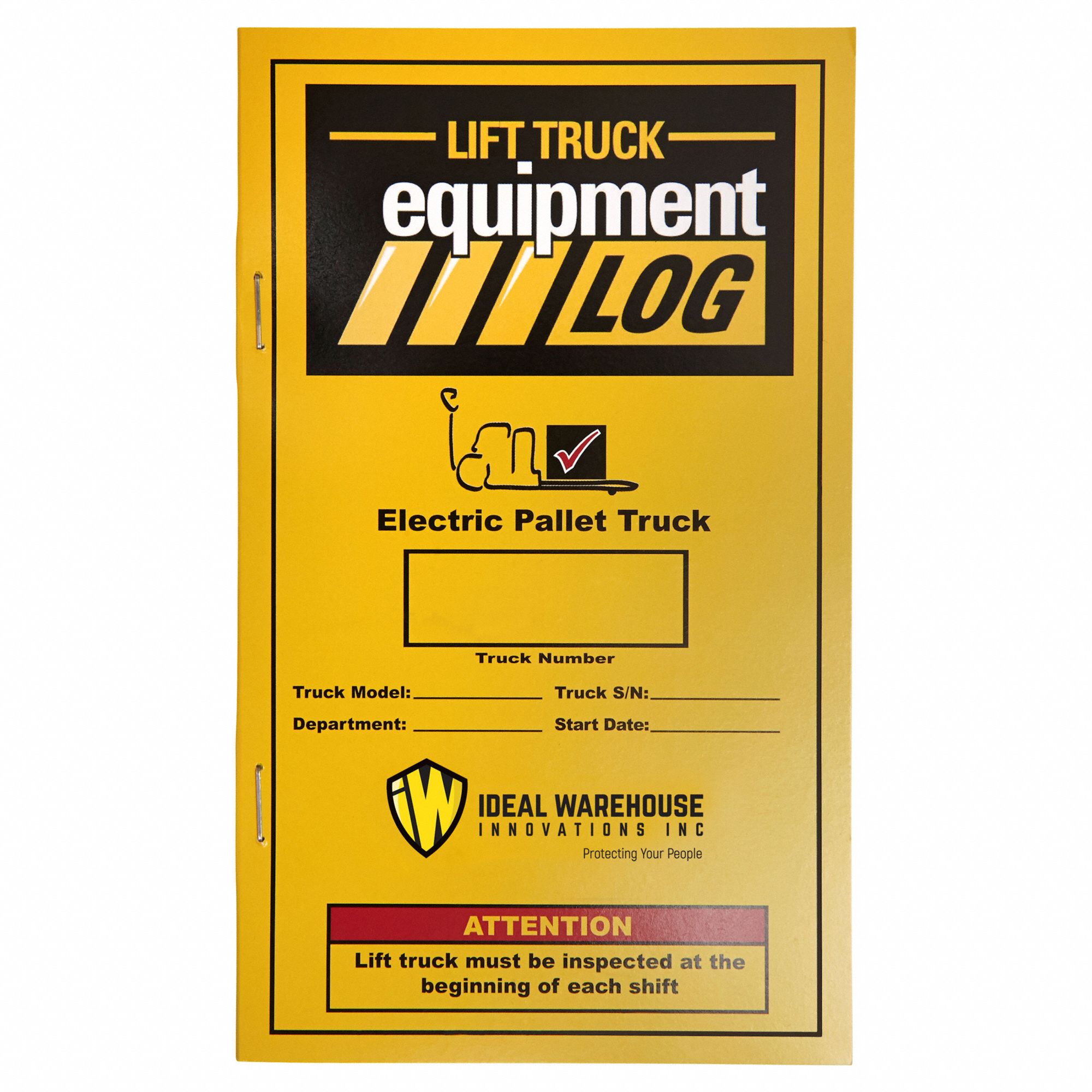 IDEAL WAREHOUSE INNOVATIONS, INC. REPLACEMENT LOGBOOK,PALLET TRUCK,4PK ...