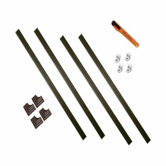MIRREDGE, 1 1/2 in x 60 in x 1/4 in, Acrylic, Mirror Installation Kit ...