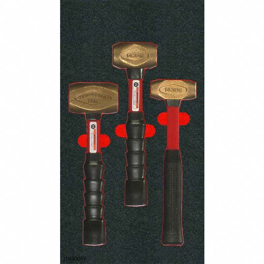 Fiberglass Handle, 3 lb_1 1/2 lb_4 lb Head Wt, Hammer Set - 806KA1 ...