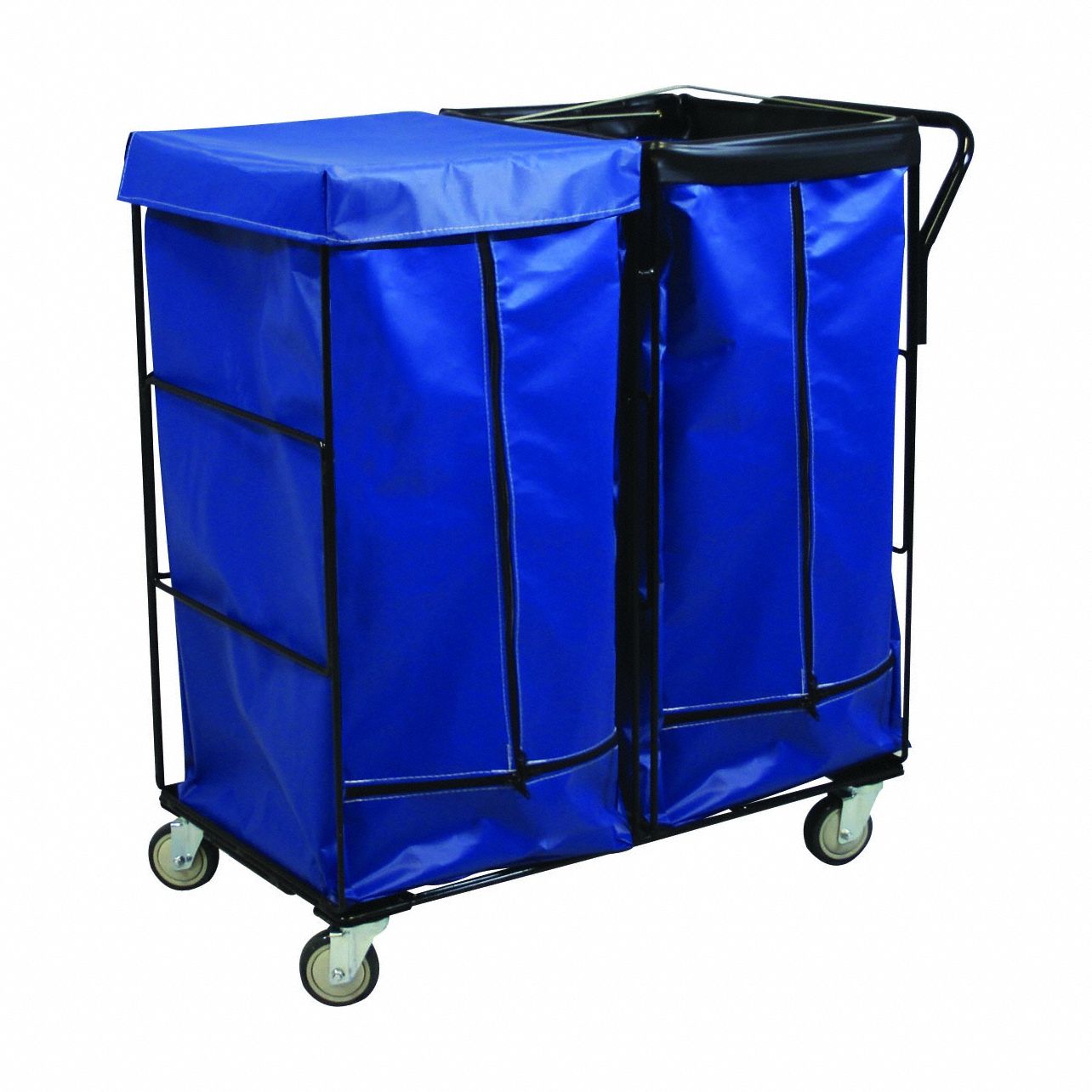 ROYAL BASKET TRUCKS, Blue, (4) Swivel, Two Compartment Cart - 824C40 ...