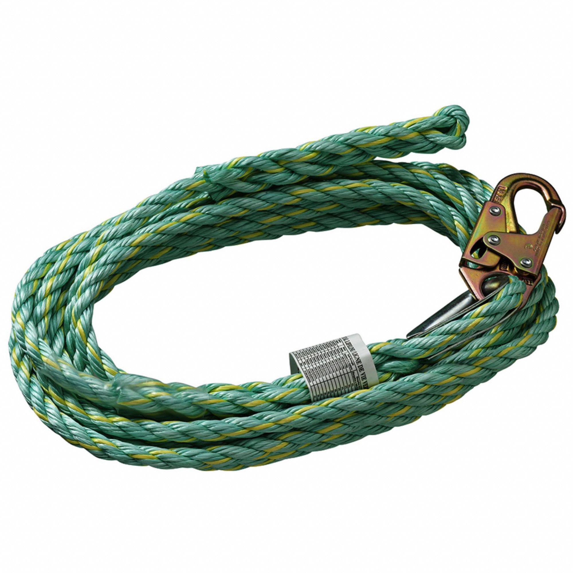 PEAKWORKS VERTICAL ROPE LIFELINE, 1 WORKER, 6,000 LB STRENGTH, STEEL ...