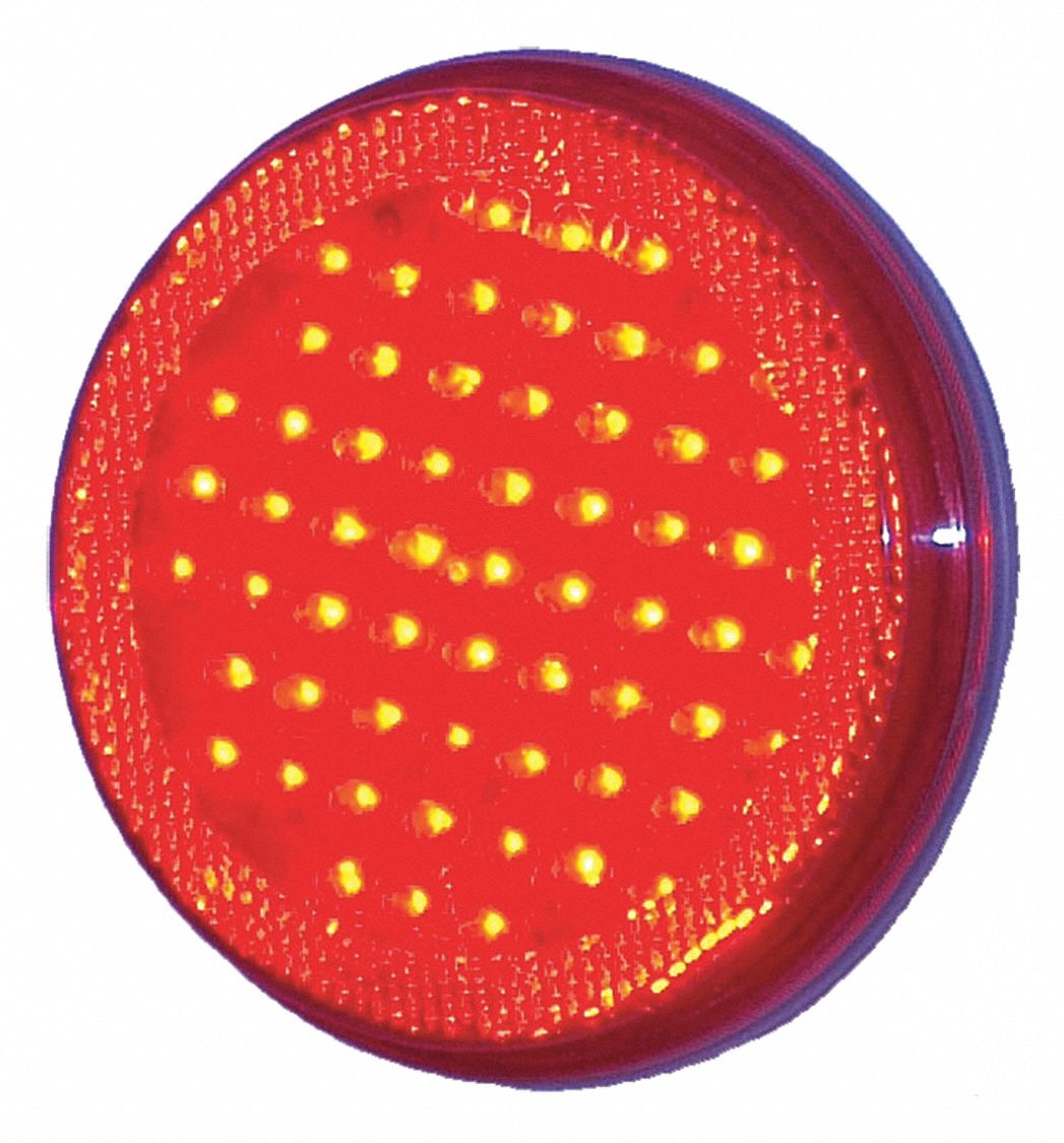 JETCO TAIL LIGHT, STOP, TURN, ROUND, 40 LED, RED, 5 13/32 X 1 3/4 X 7 X ...