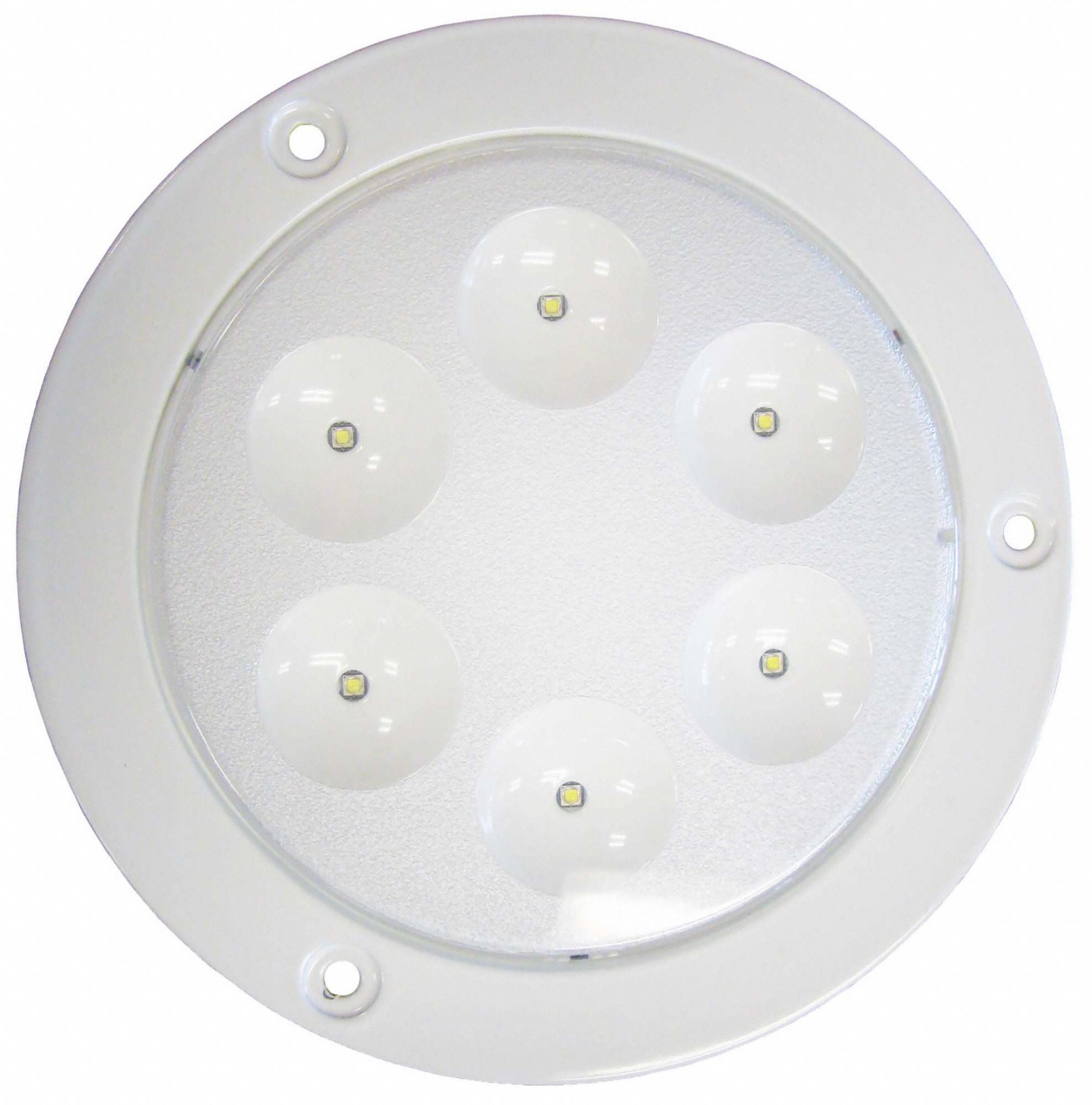 JETCO DOME INTERIOR LIGHT, 9 TO 36V, ALUMINUM, WHITE, LED, DIRECT WIRE ...