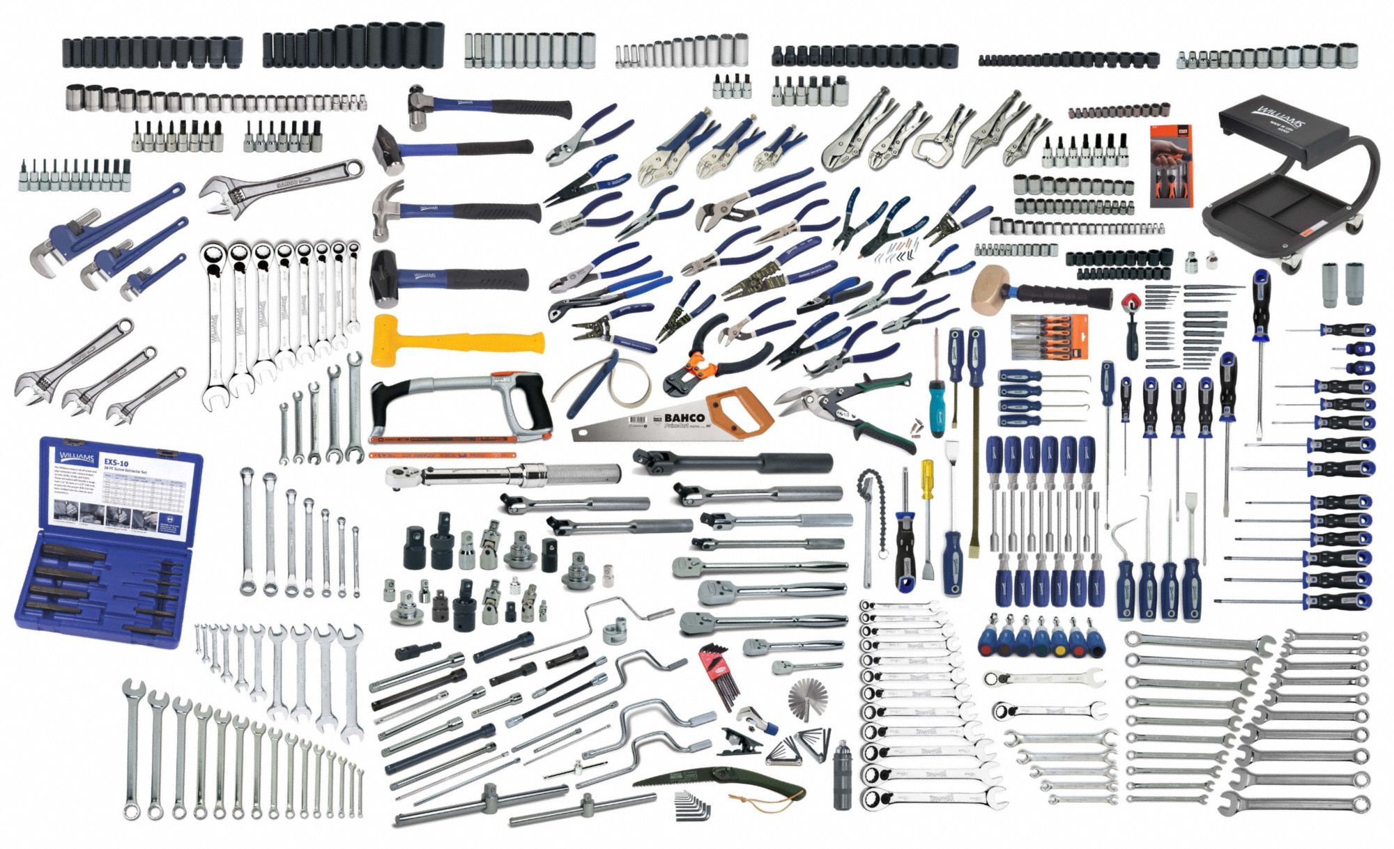 WILLIAMS, 604 Total Pcs, Metric/SAE, Master Tool Set - 868VA9|JHWMAXXUM ...