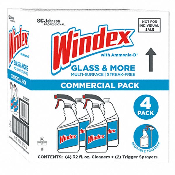 WINDEX GLASS CLEANER,TRIGGER SPRAY BOTTLE,BLUE - Glass Cleaners ...