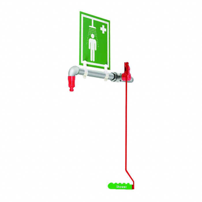HUGHES EMERGENCY SHOWER, PULL HANDLE, FITTING SZ 1 IN (MALE ...