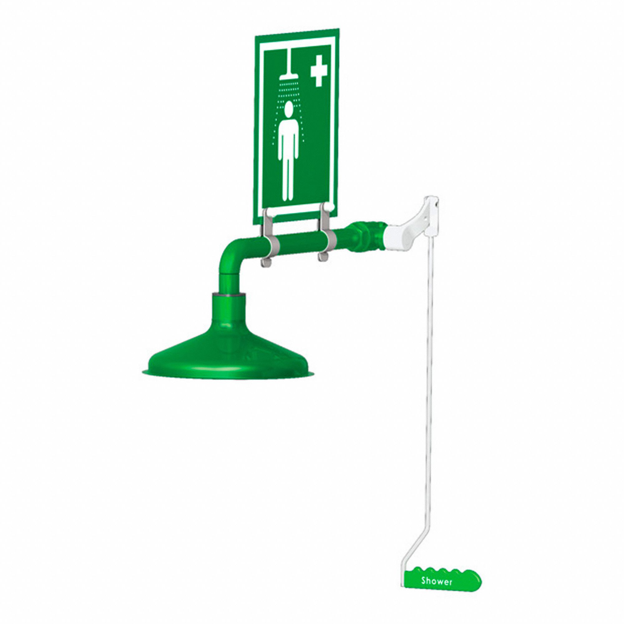 HUGHES EMERGENCY SHOWER, PULL HANDLE, FITTING SZ 1 IN (FEMALE), HEAD ...