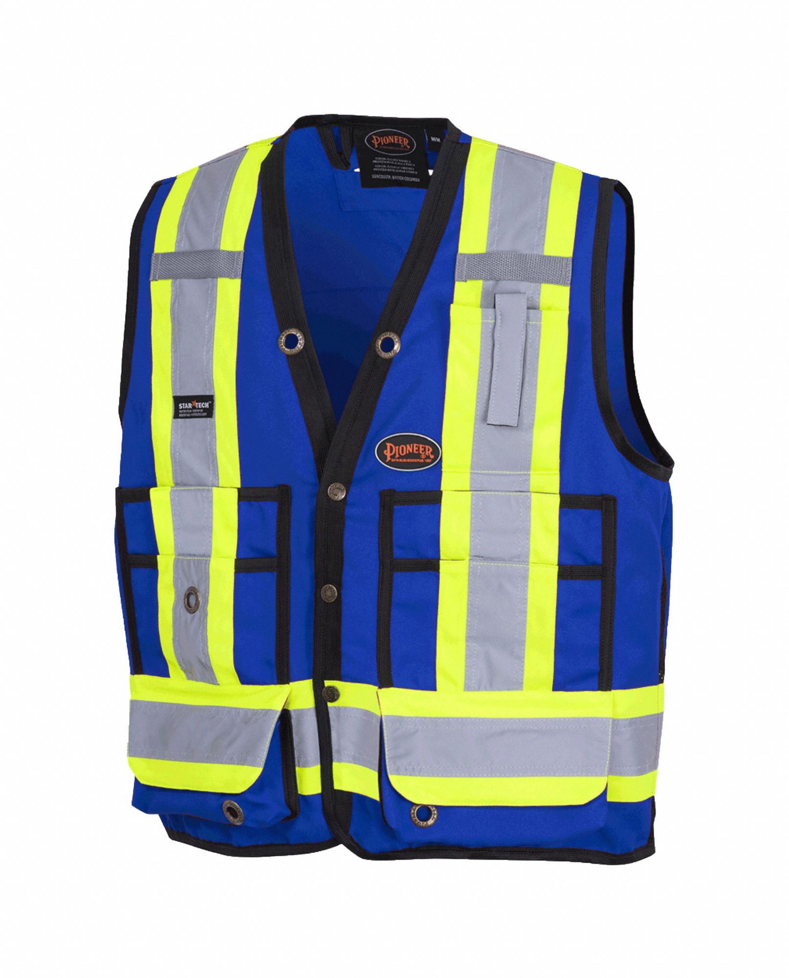 PIONEER UNISEX SAFETY VEST, M, BLUE, POLYESTER, STARTECH REFLECTIVE ...