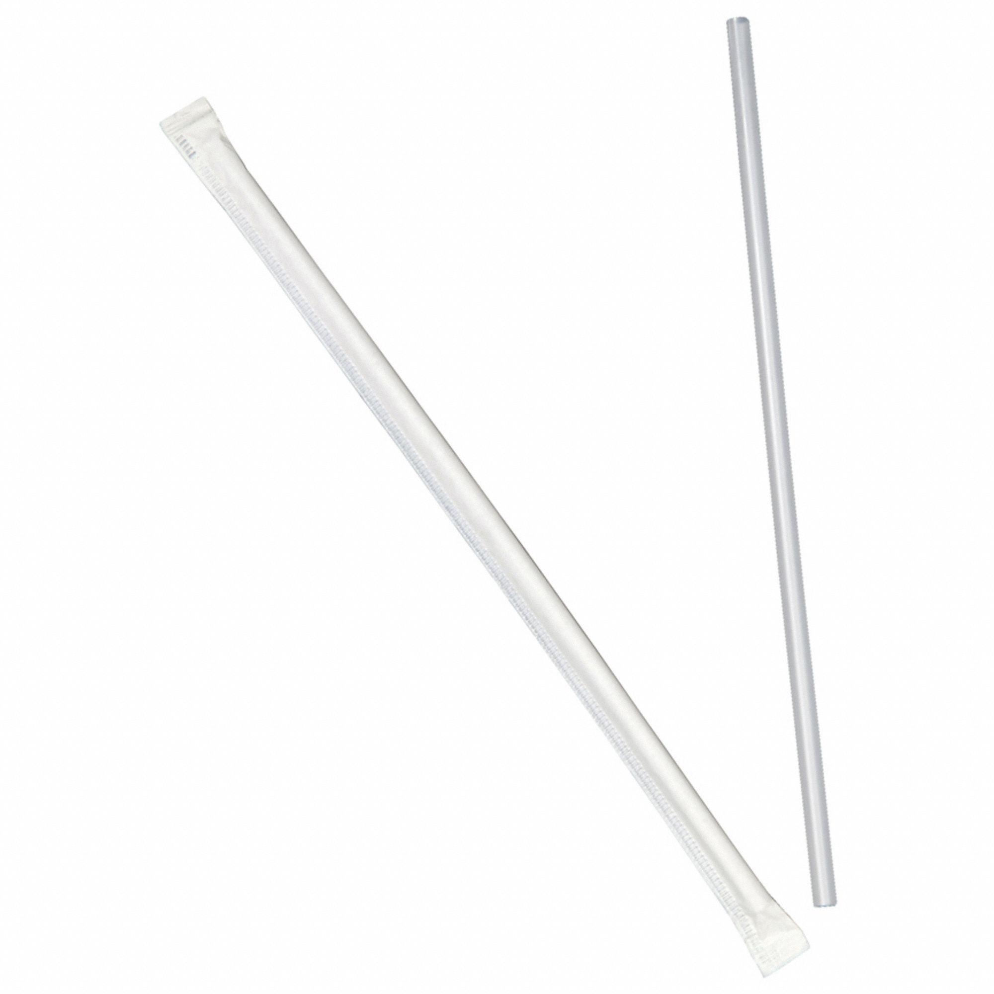 DIXIE, Clear, 8 3/4 in Lg, Disposable Straw - 800CK2|JW84 - Grainger