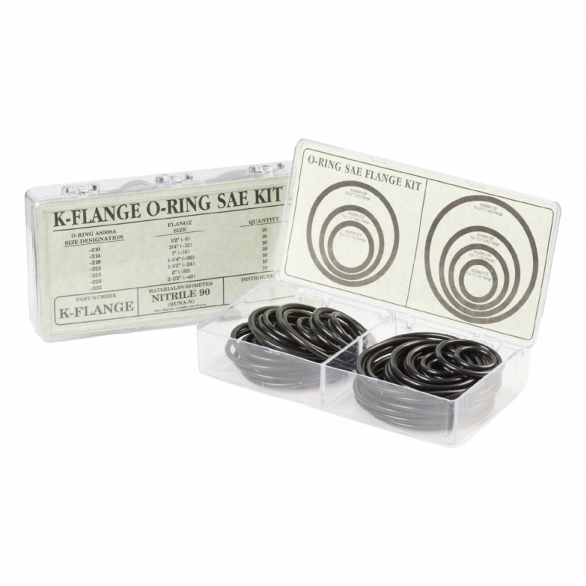 Buna-N, Round, O-Ring Set - 828VH6|K-FLANGE/N90 - Grainger