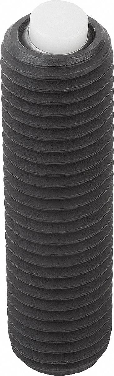 KIPP, Acetal Insert, M24, Fully-Threaded Gripper w/Flat Pad - 801YM8 ...
