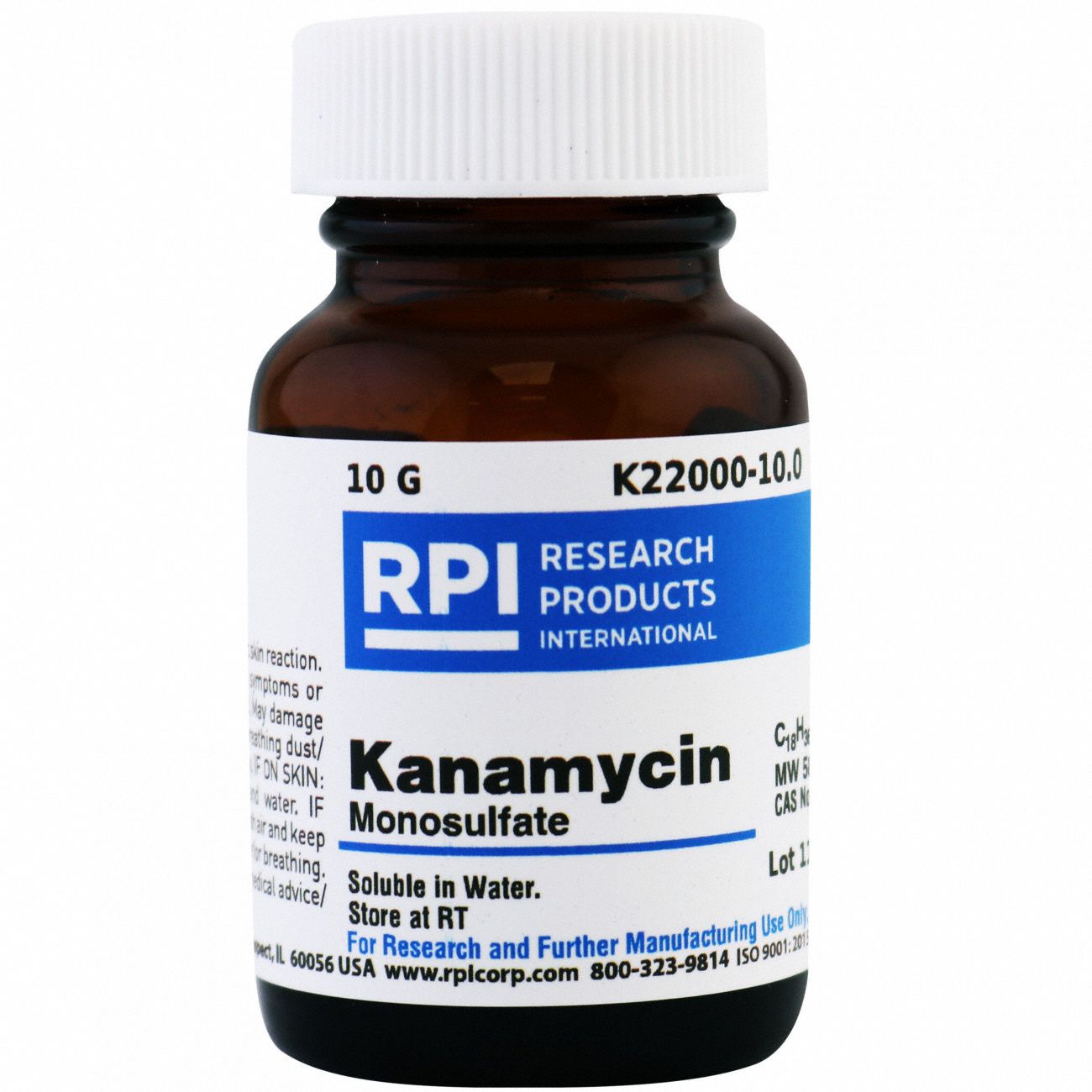 10 g, 25389-94-0, Kanamycin Monosulfate (Kanamycin A) - 30TY57|K22000 ...